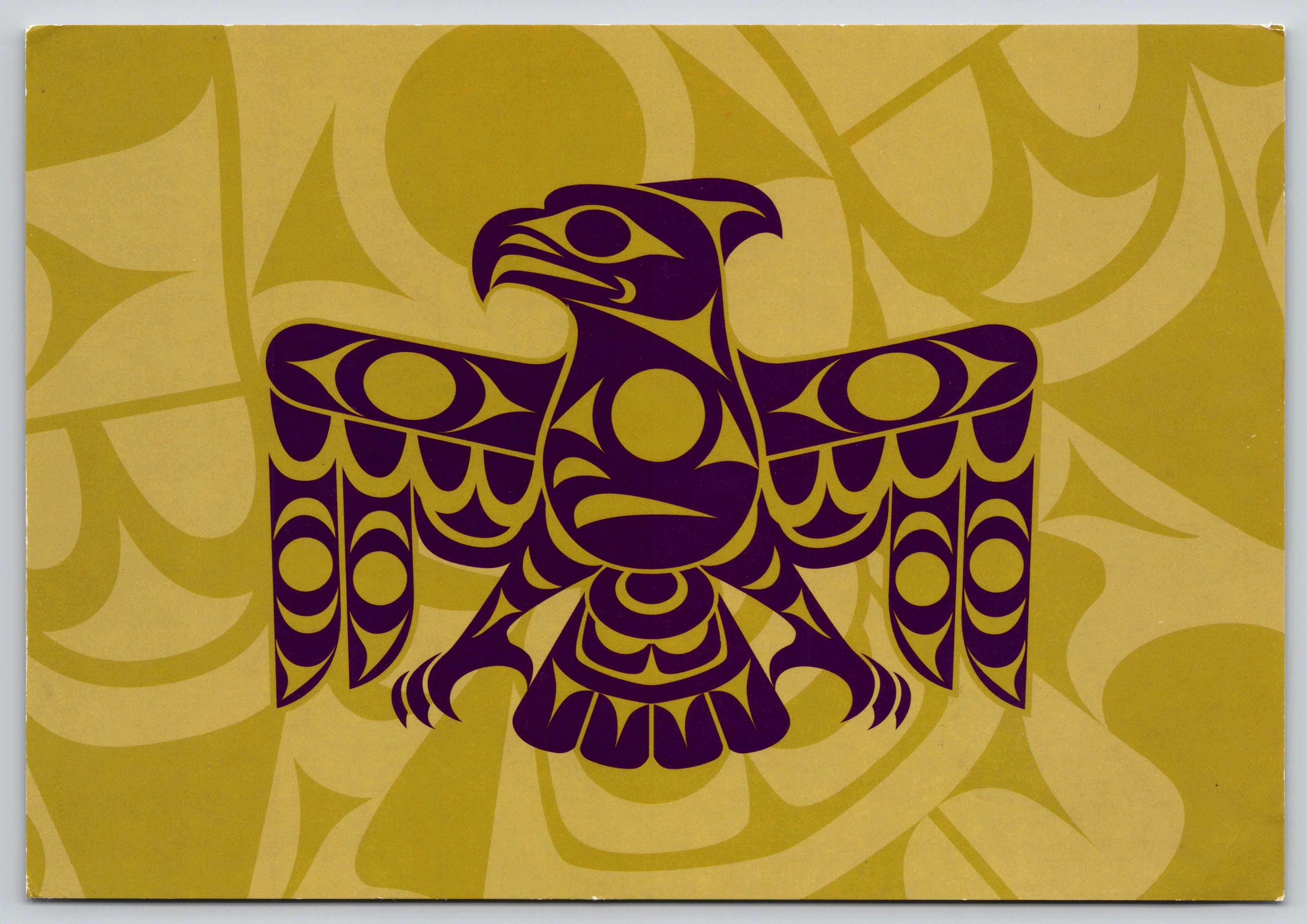 Postcard Thunderbird Art Terry Horne Coast Salish Indigenous Peoples of ...