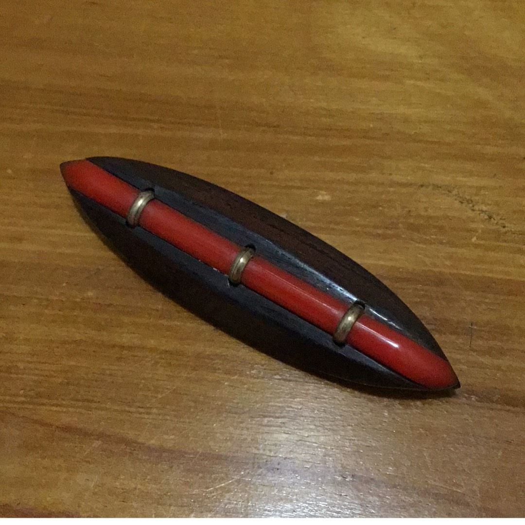 Bakelite Wooden Brooch