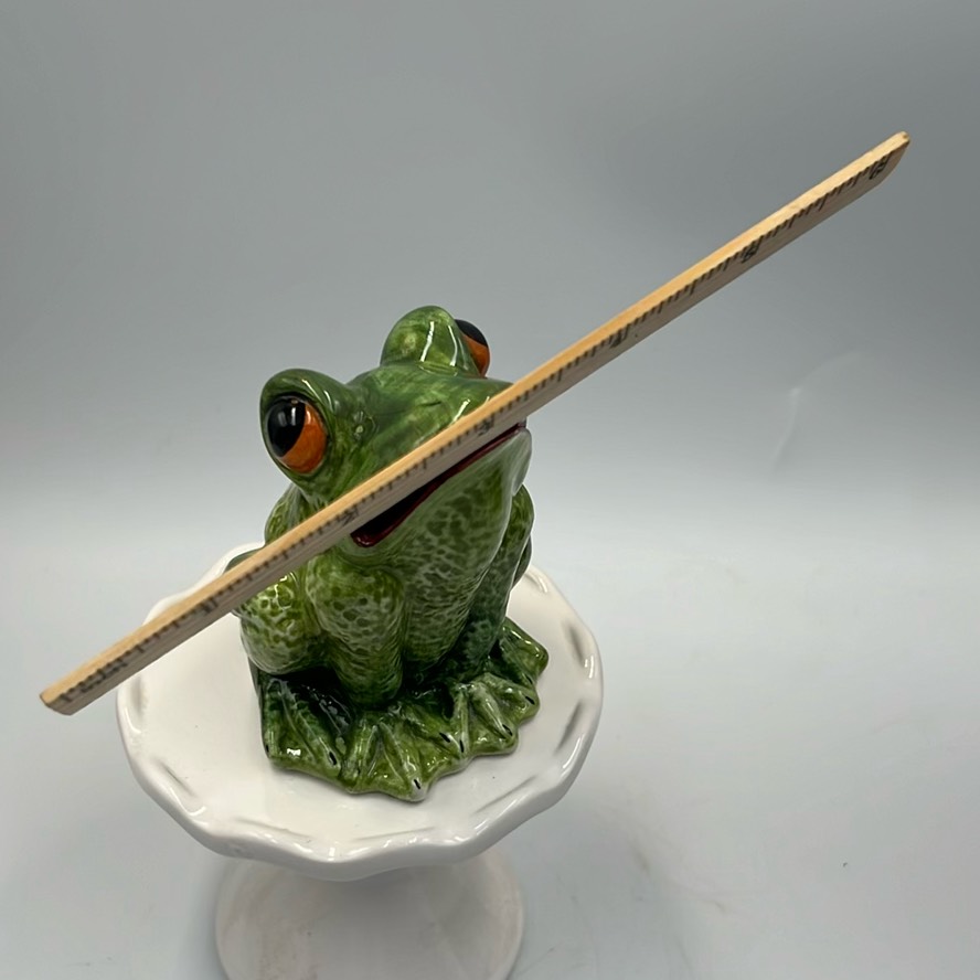 13 Ruler Holding Italian Frog 3.25”