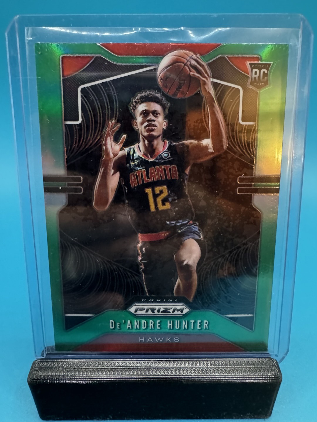 Deandre Hunter Green Prizm RC Atlanta Hawks