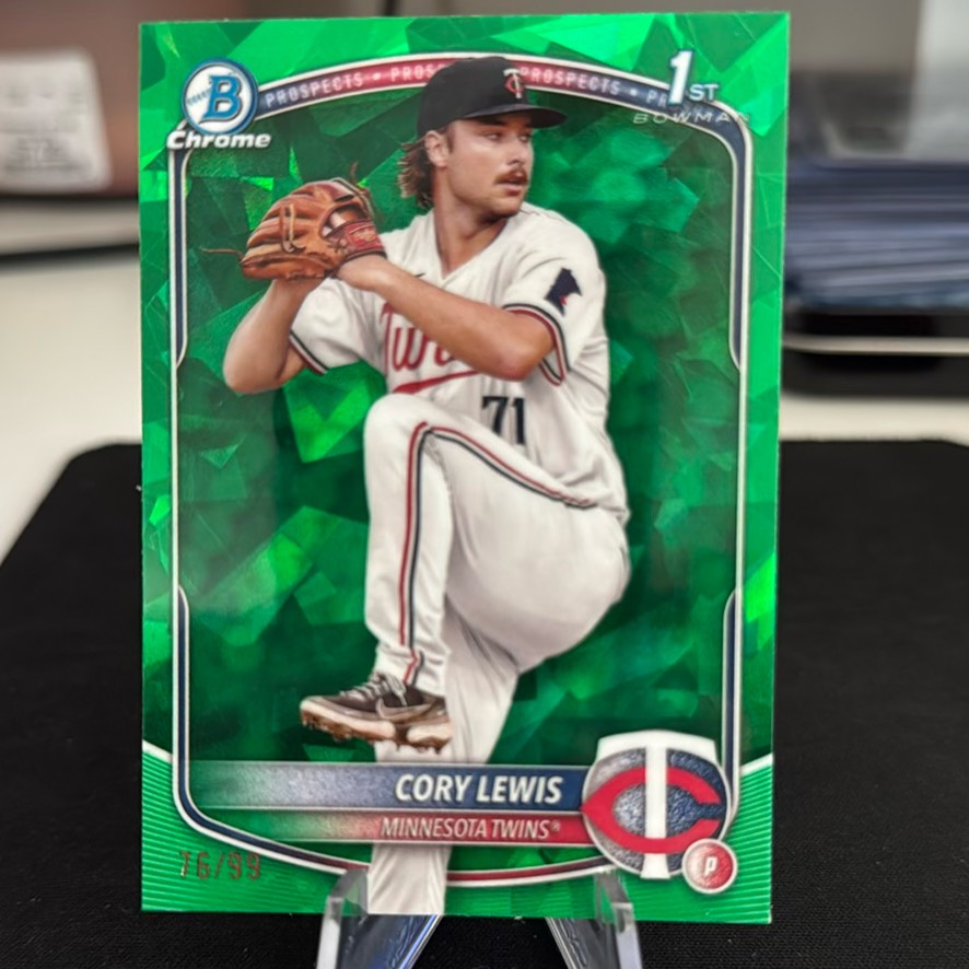 Cory Lewis 2025 Chrome Sapphire Minnesota Twins Green 76/99