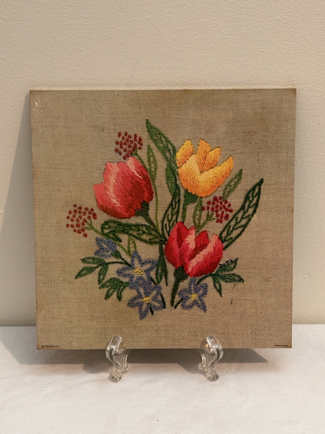 Donald Art Co USA Lithograph Vintage Wall Art Wall Hanging Embroidery ...