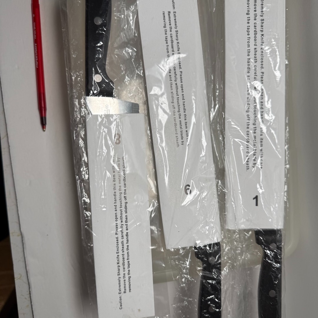 RONCO SIX STAR+ KNIVES - SET OF 3: (SHOWTIME # 1, SAW #6, SPORTSMAN # 8 ...