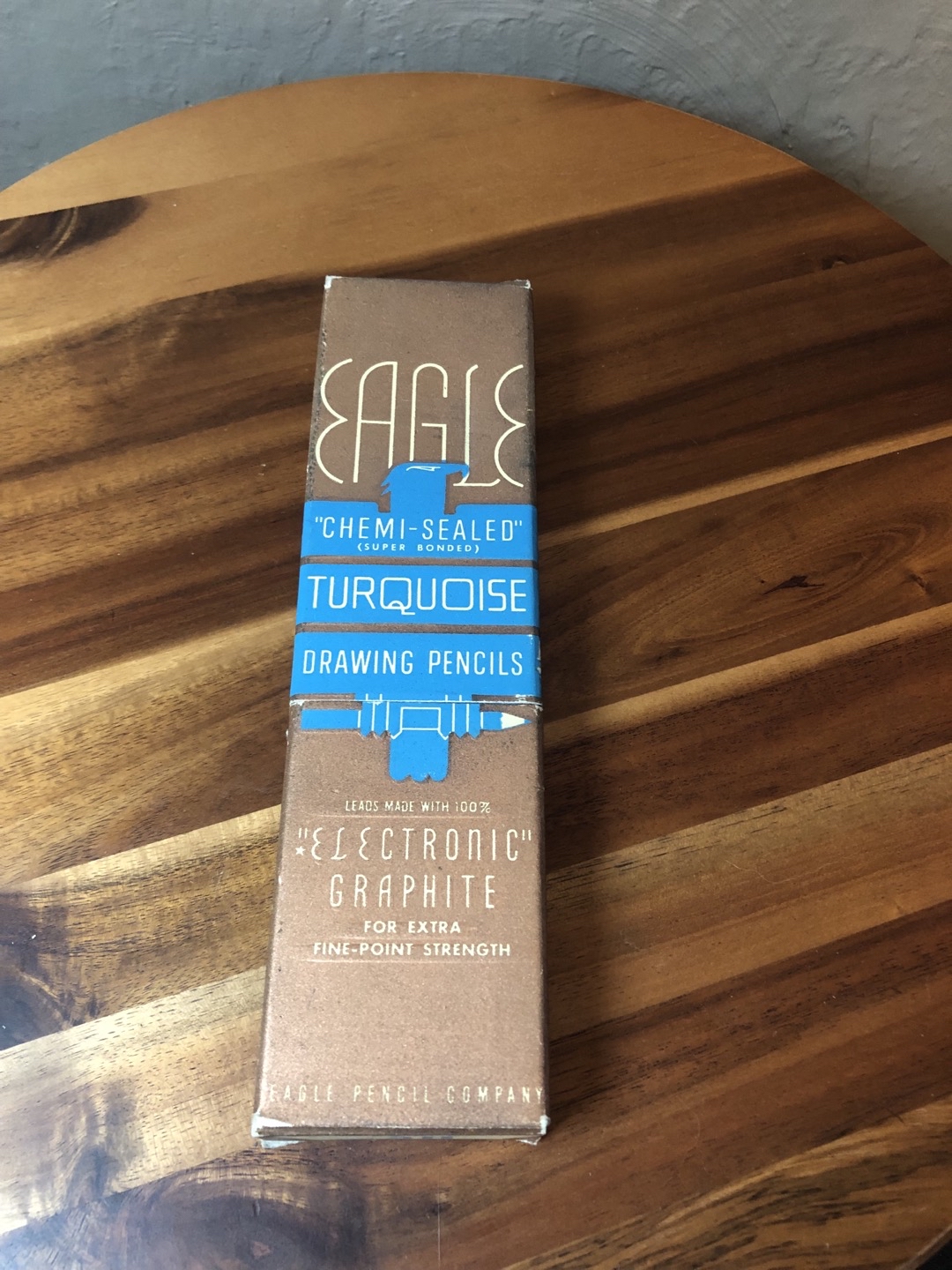 003 Eagle Brand Turquoise Pencil Case & Pencils