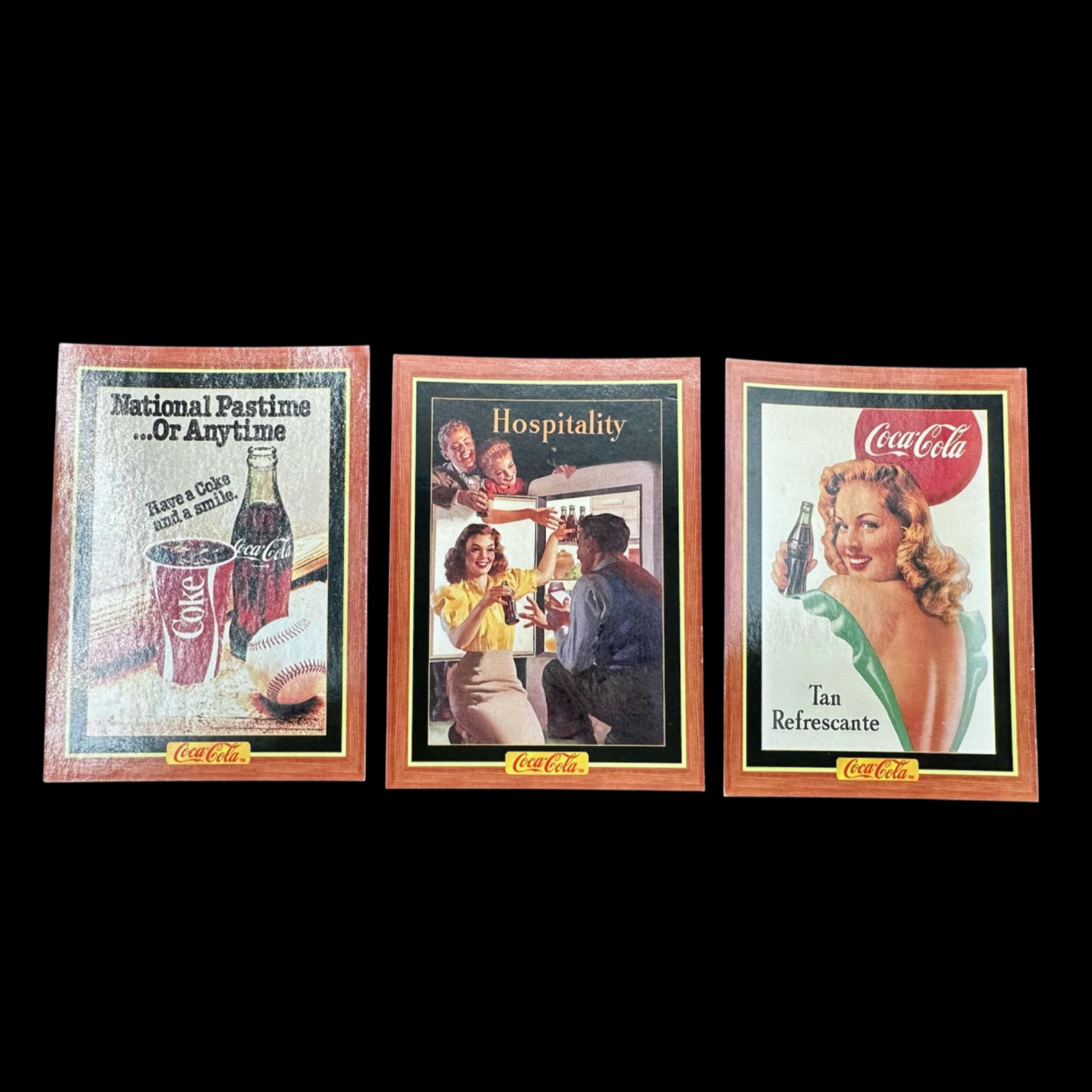 Coca-Cola Series 4 Collector Trading Card Trio, Set Of 3 1995