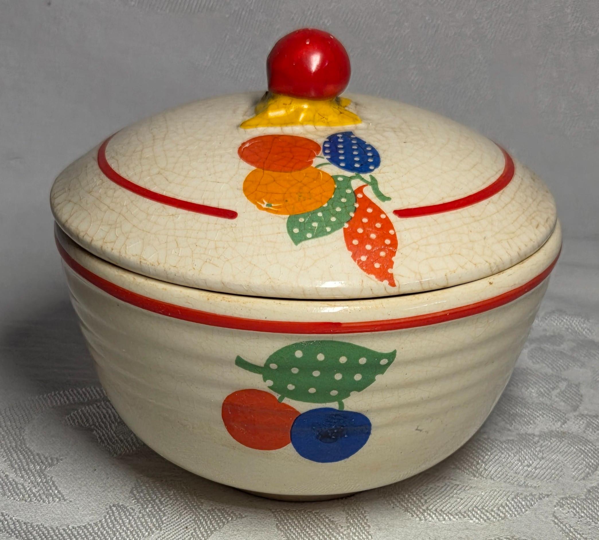 Charming Vintage 1940s Hostess Ware by Pottery Guild Bake Oven Polka ...