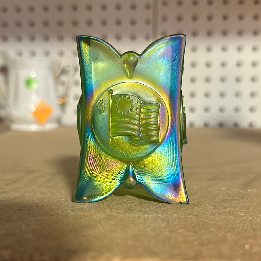 27. Joe St Clair Coin Iridescent Toothpick Holder Two Sm Chips On ...