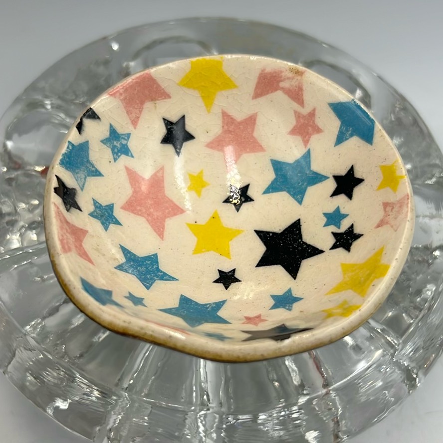 Handmade Pottery Stars Ring Dish 3.25Dia