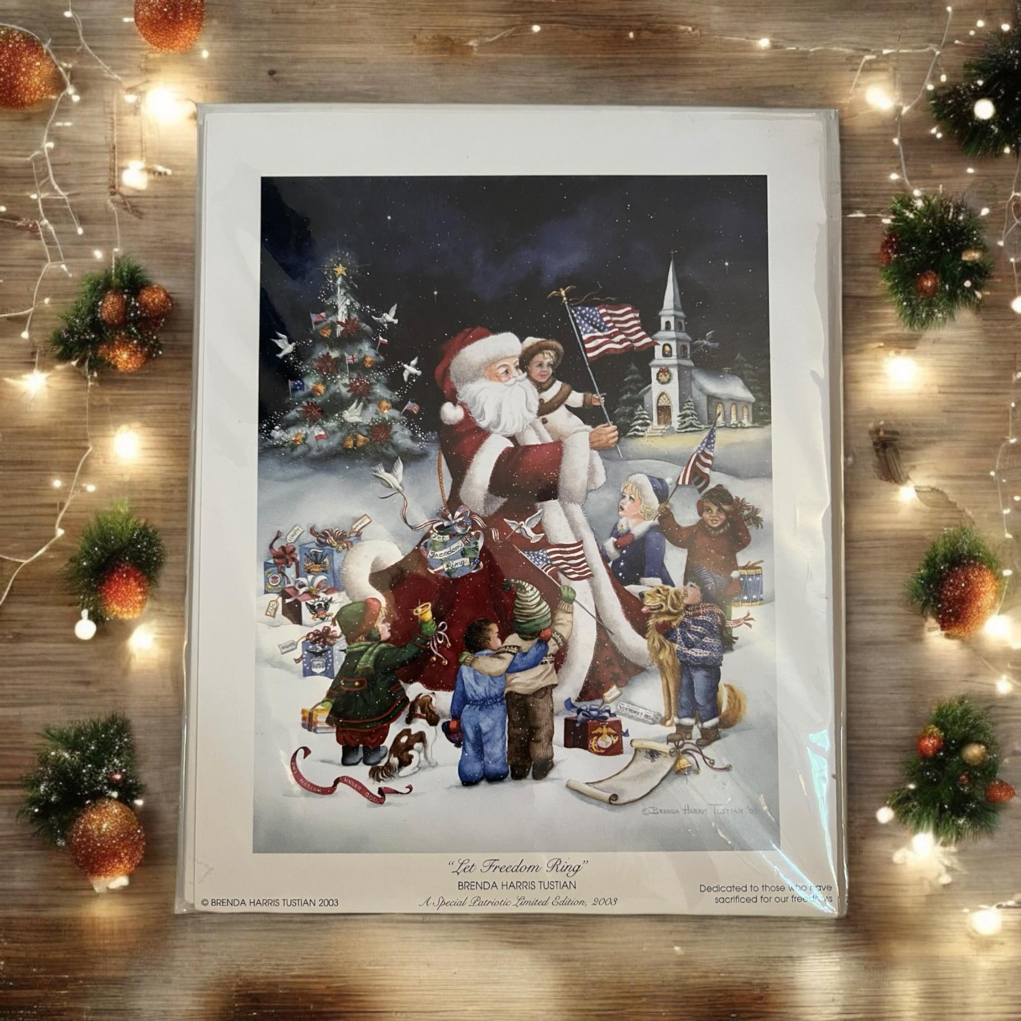 Vintage Brenda Harris Tustian *Let Freedom Ring* Santa Limited Edition ...