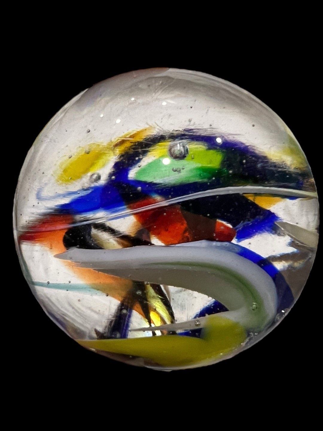 Zimmerman Art Glass Signed Alex Zimmerman Paperweight 2.25
