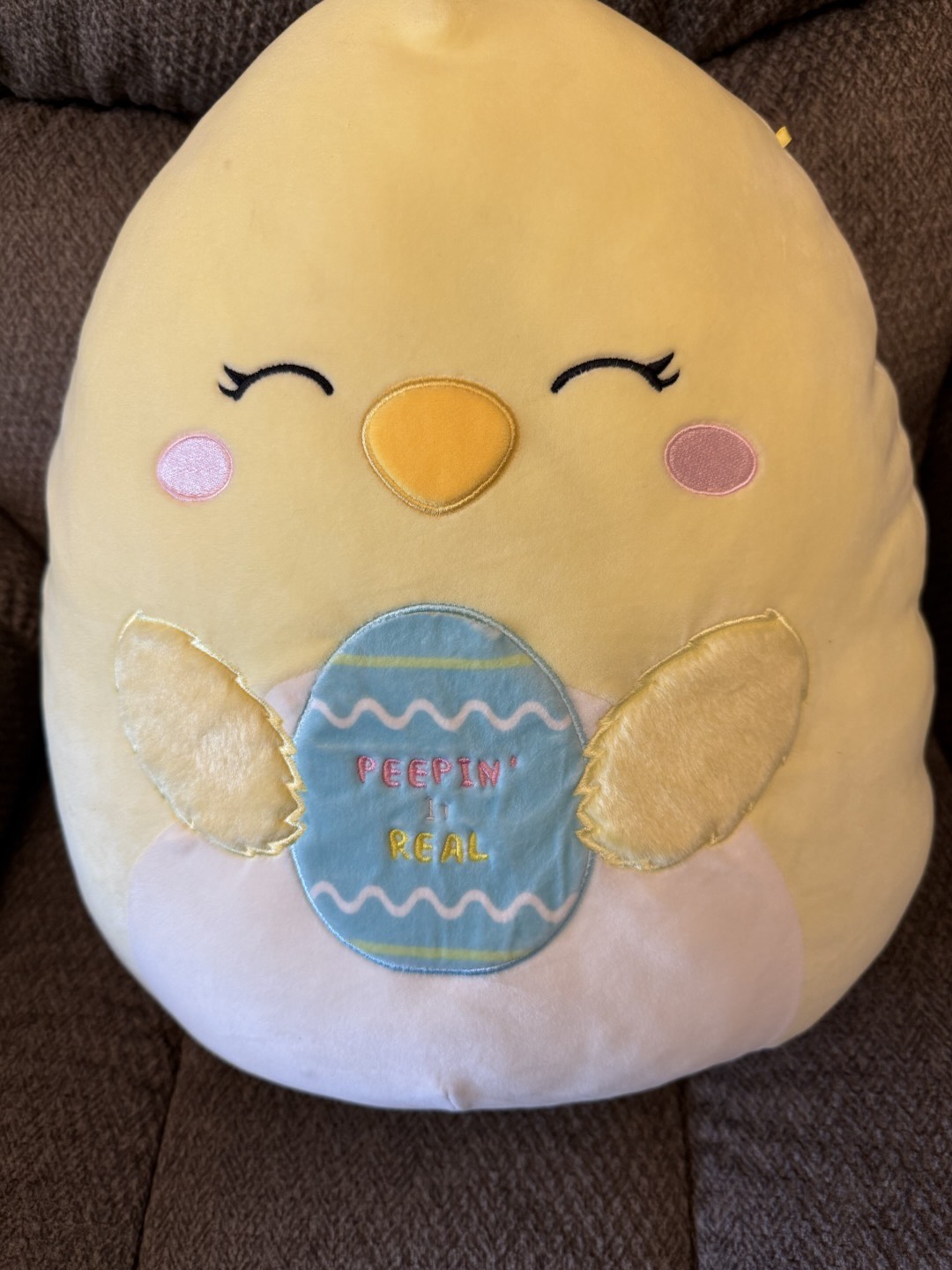 Squishmallows Aimee the Yellow Chick Holding Easter Egg 16" 2023 Easter Collection Stuffed Plush