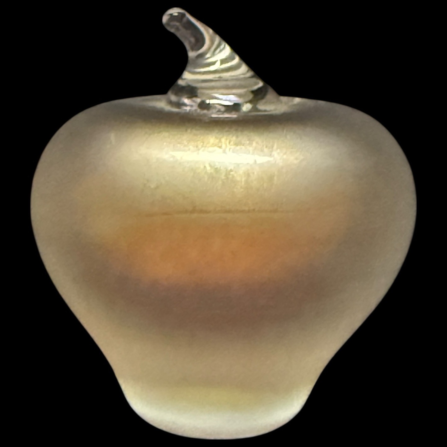 Levay Iridescent Glass Apple 2.5”