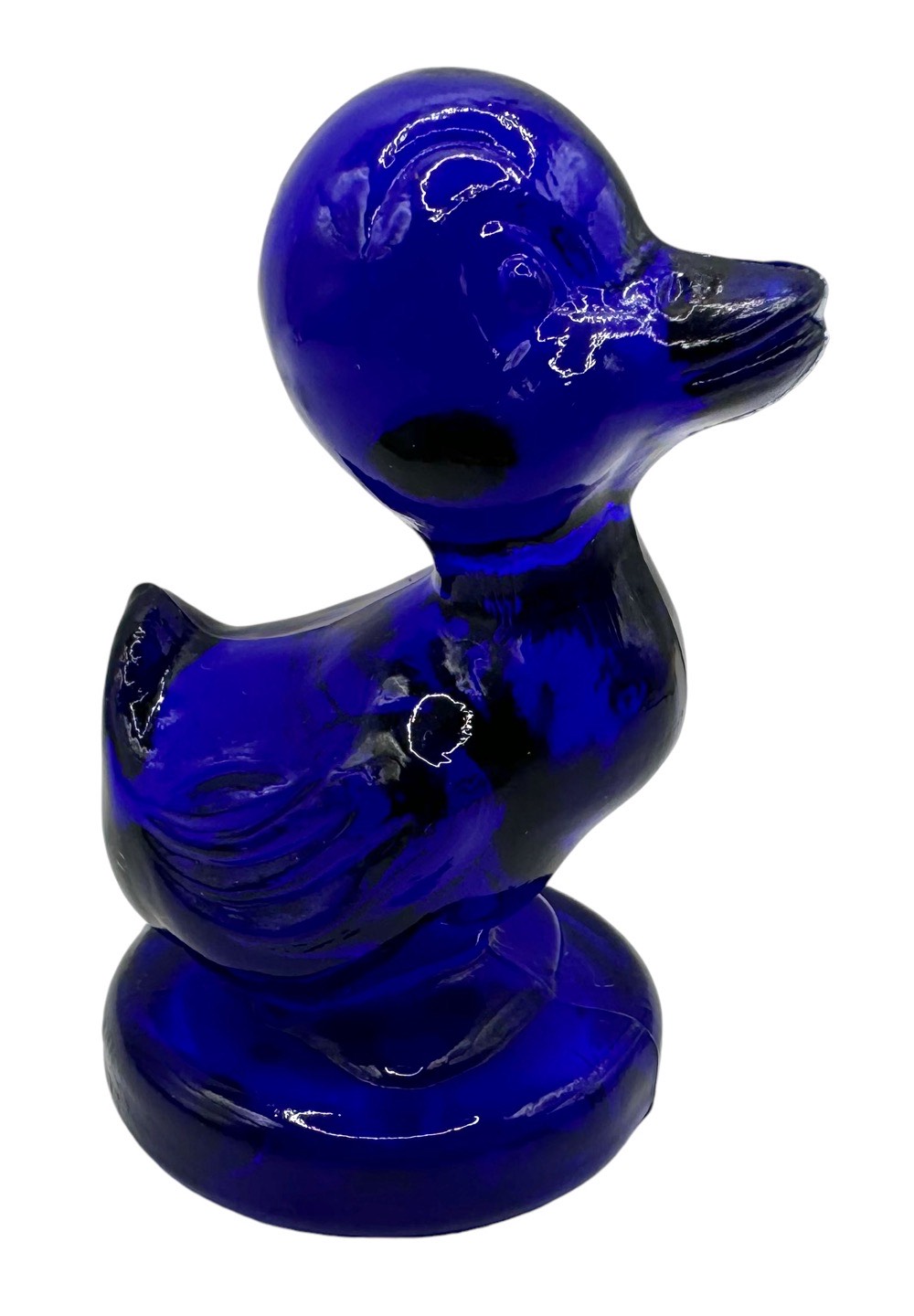Vintage Boyd Crystal Art Glass Debbie the Duck Figurine Cobalt Blue ...