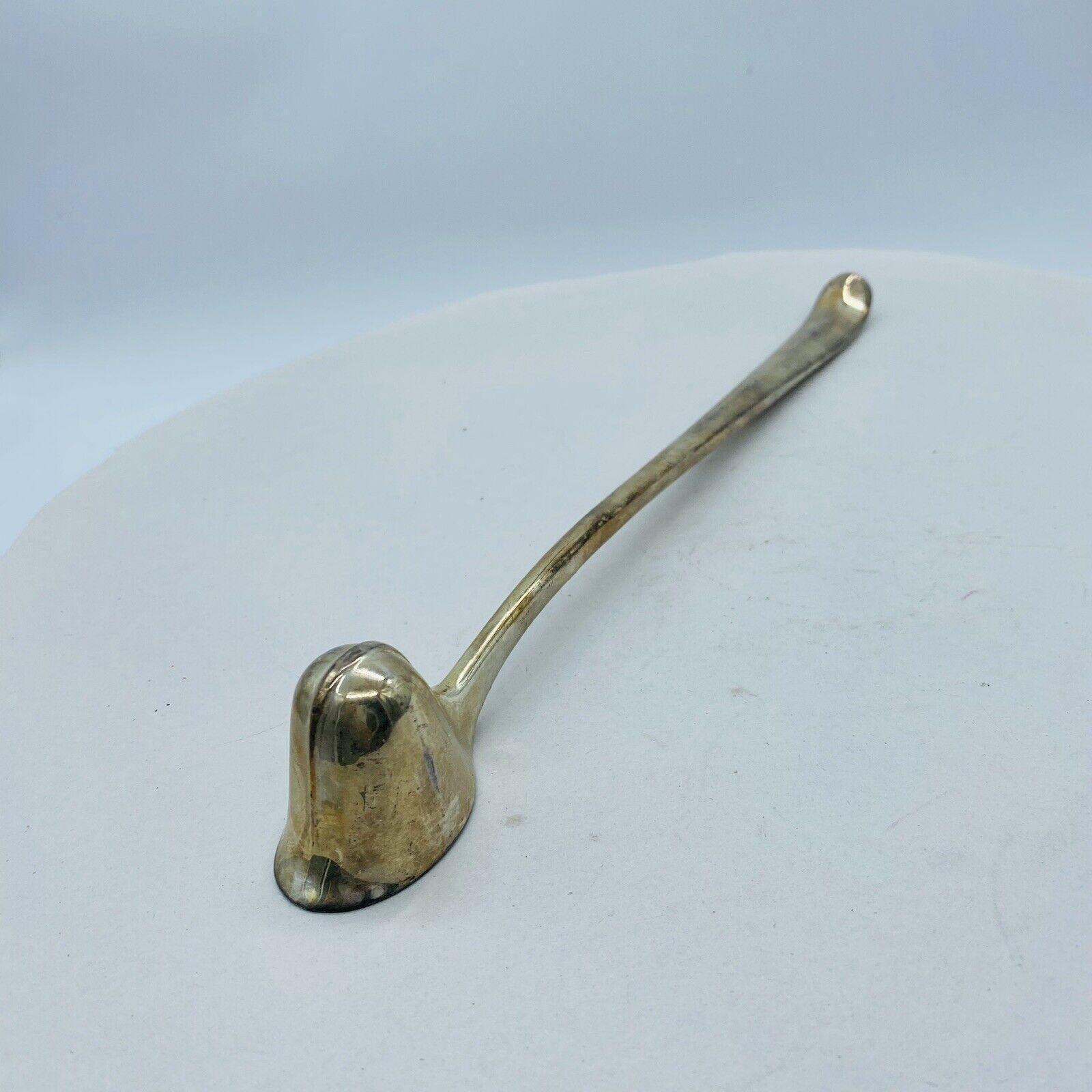Heavy Vintage Long Handled Silver Plate Candle Snuffer