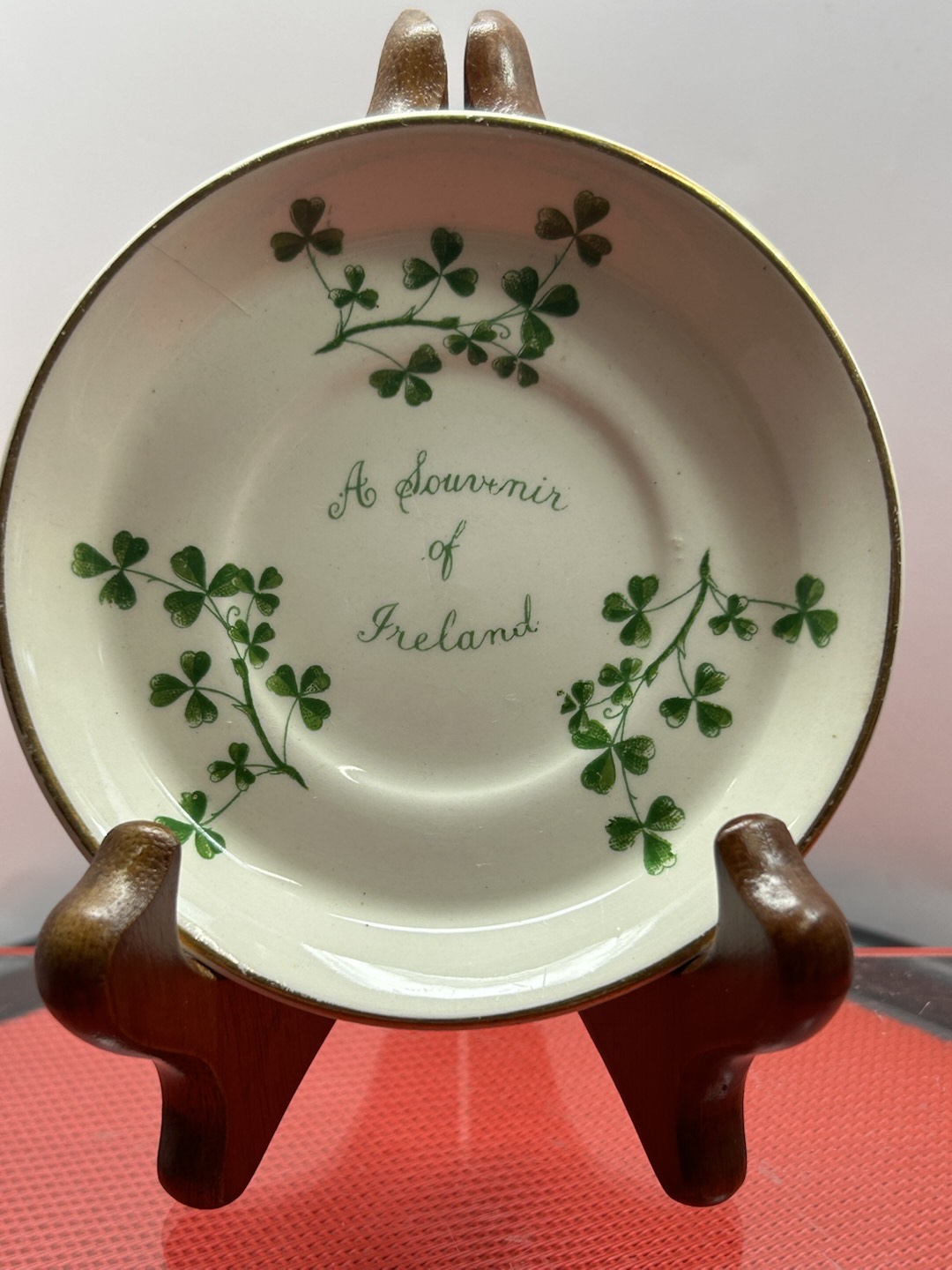 Vintage Porcelain Arklow Pottery Saucer, Trinket Dish From Ireland