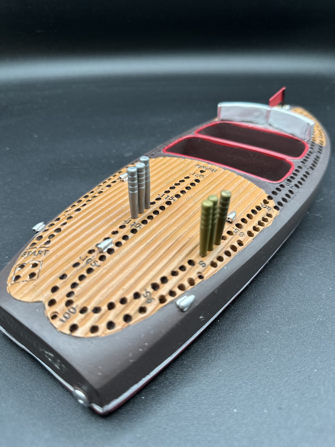 Classic Boat Cribbage Board