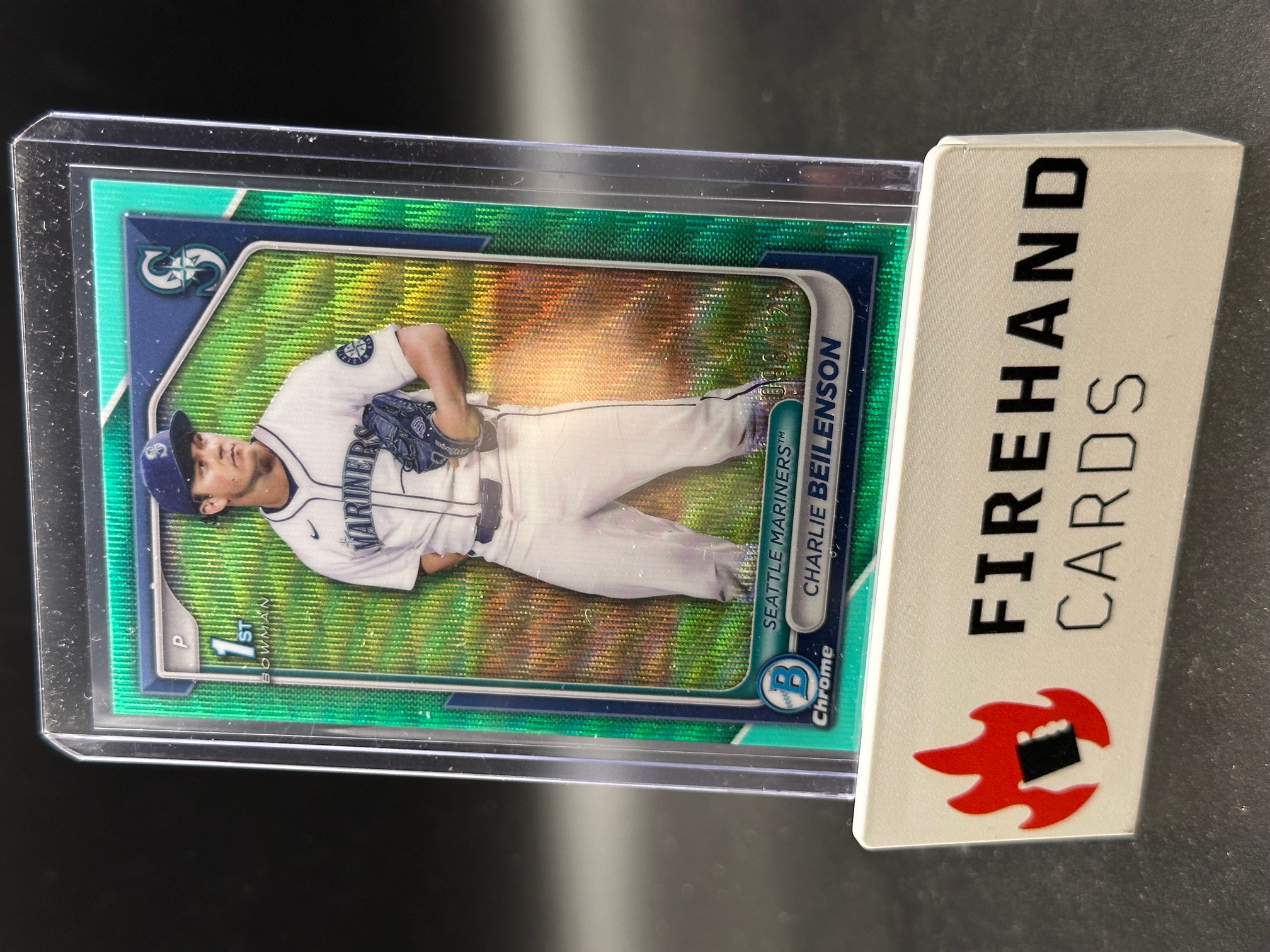Charlie Beilenson 2024 Bowman Draft Aqua Wave Refractor Seattle ...