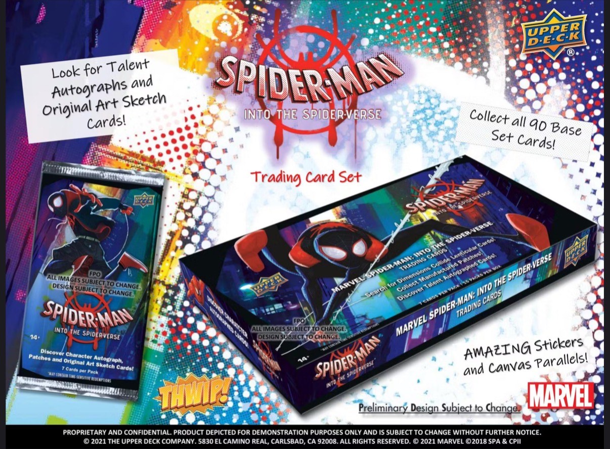 Marvel Spider-Man Into the Spider-Verse Trading Cards Hobby Box (Upper ...