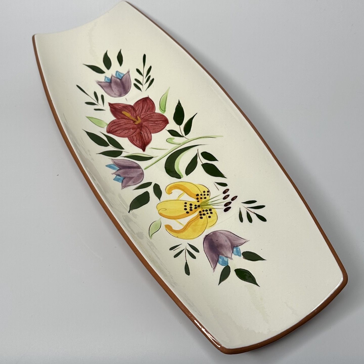 Stangl Flower Pattern Pickle Serving Dish