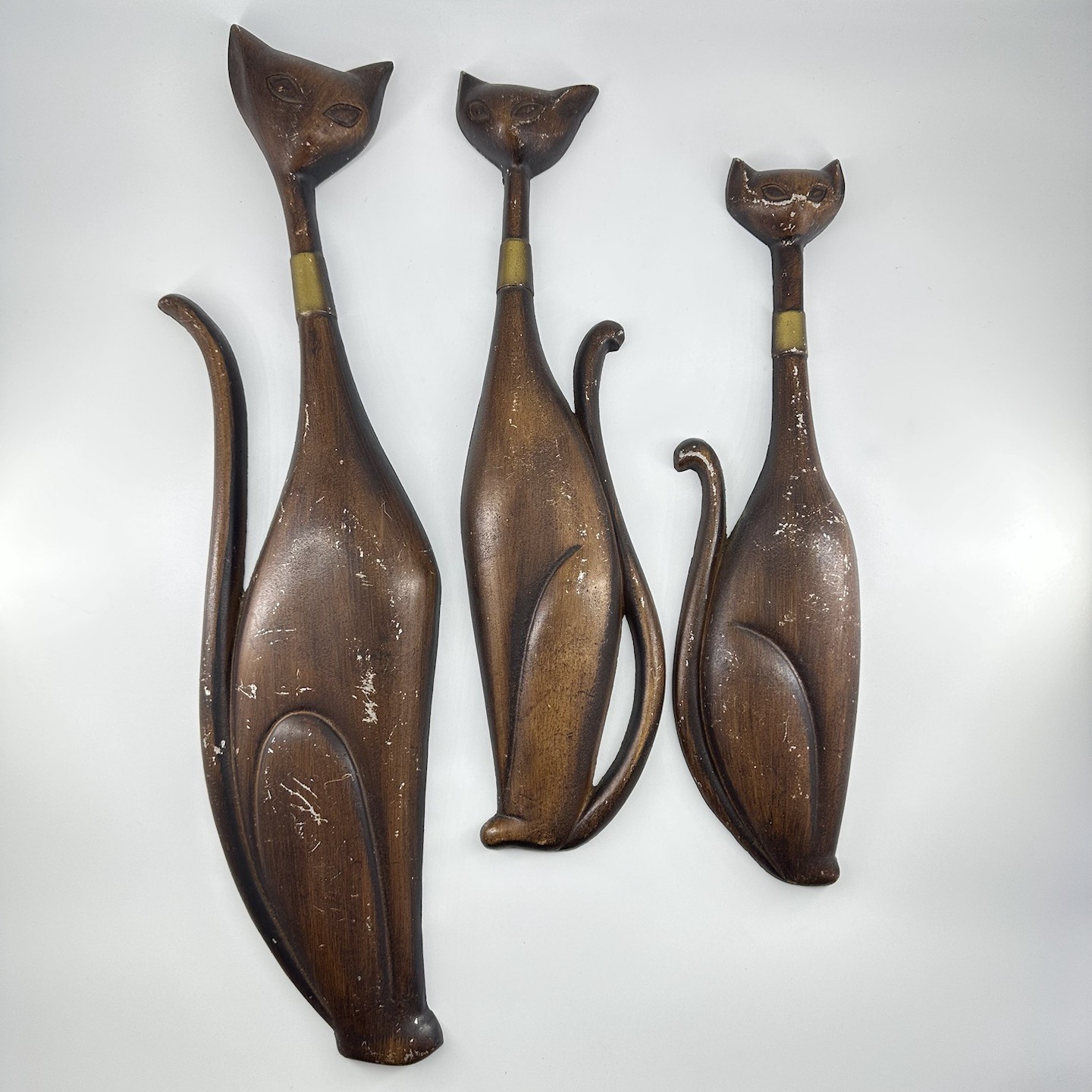 Set Three Brown Sexton Wall Art Cats