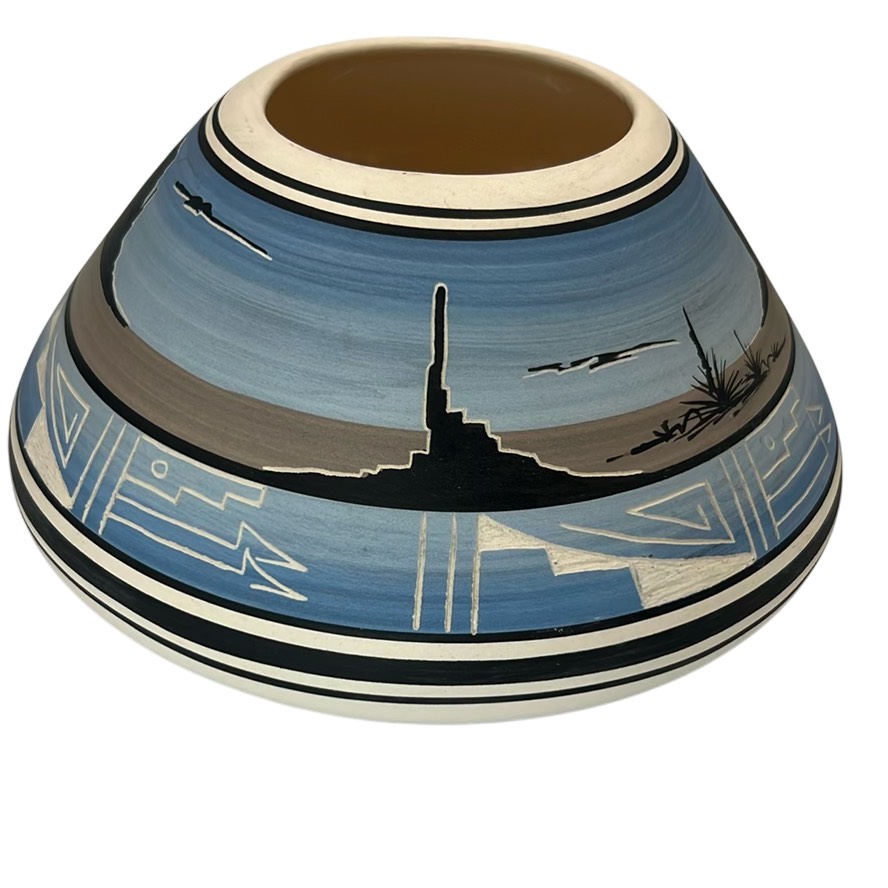 20. Signed Ute Native Pottery 8.25” Wide x 4” Tall