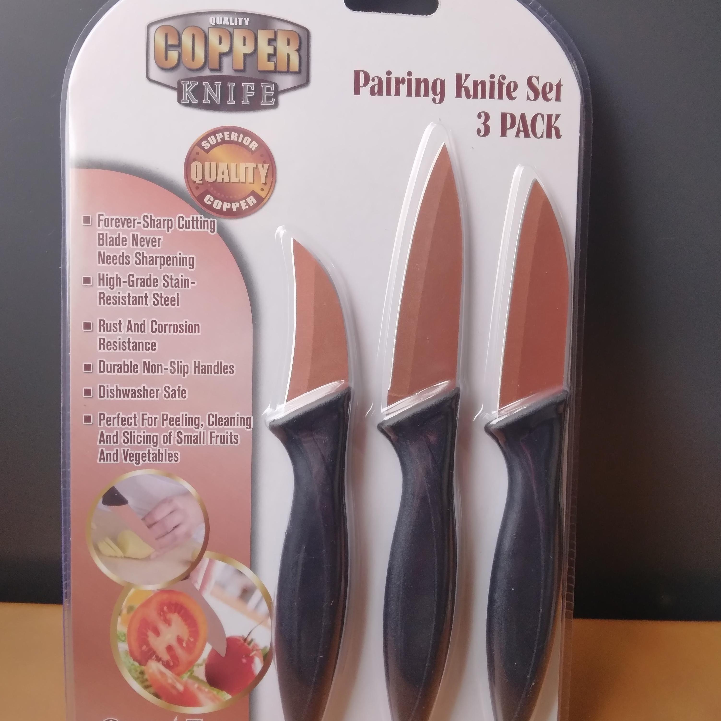 Quality Copper Pairing Knife Set 3 pack