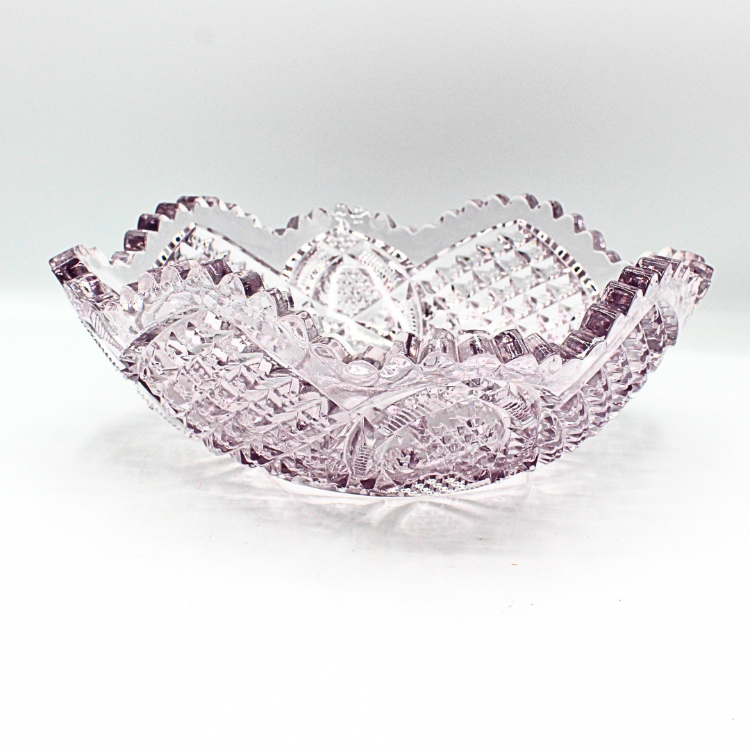 Antique EAPG Amethyst Lavender Glass Bowl Duncan Diamond Pattern ...