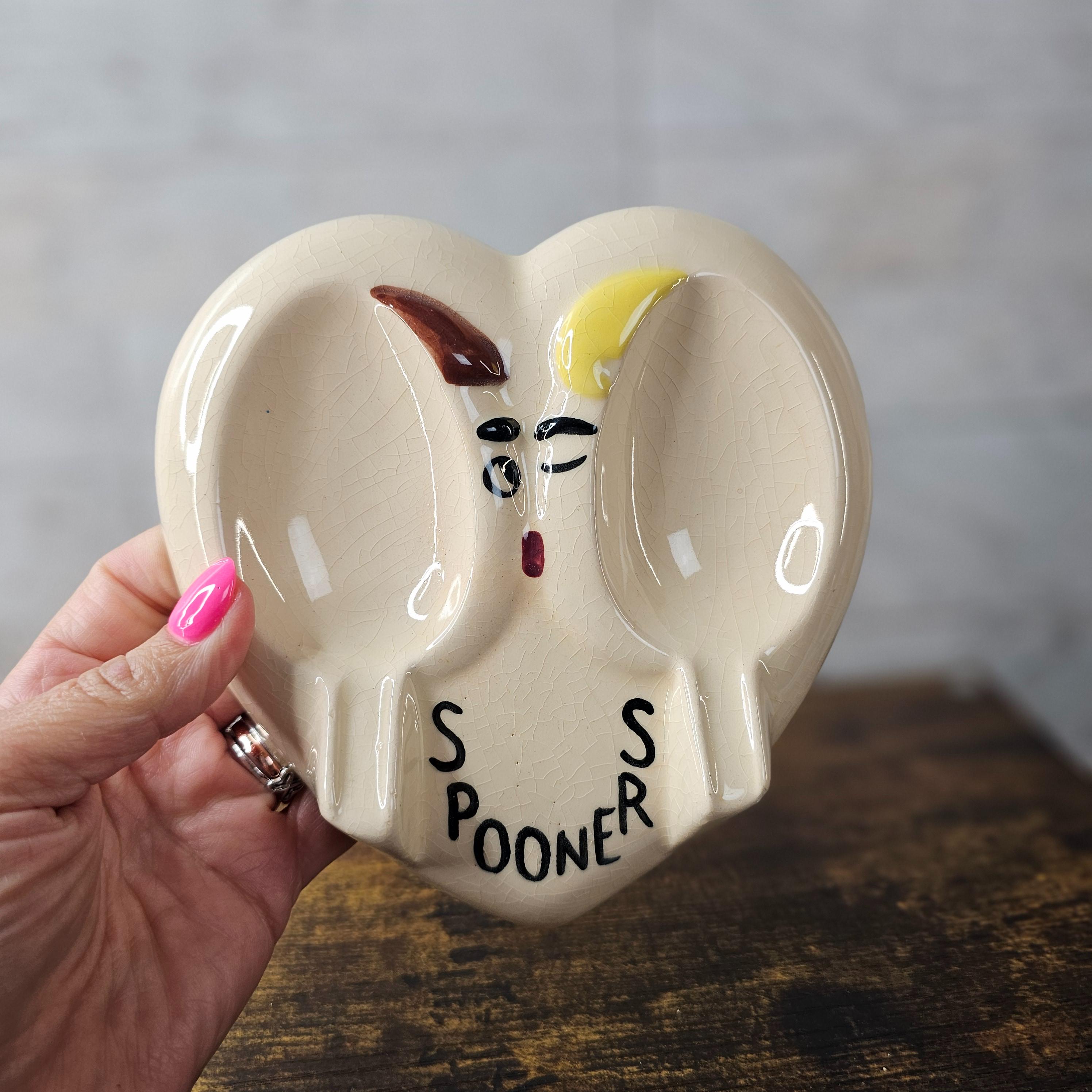 27 - 1950's Candee of California Double Face Spoon Rest "Spooners ...