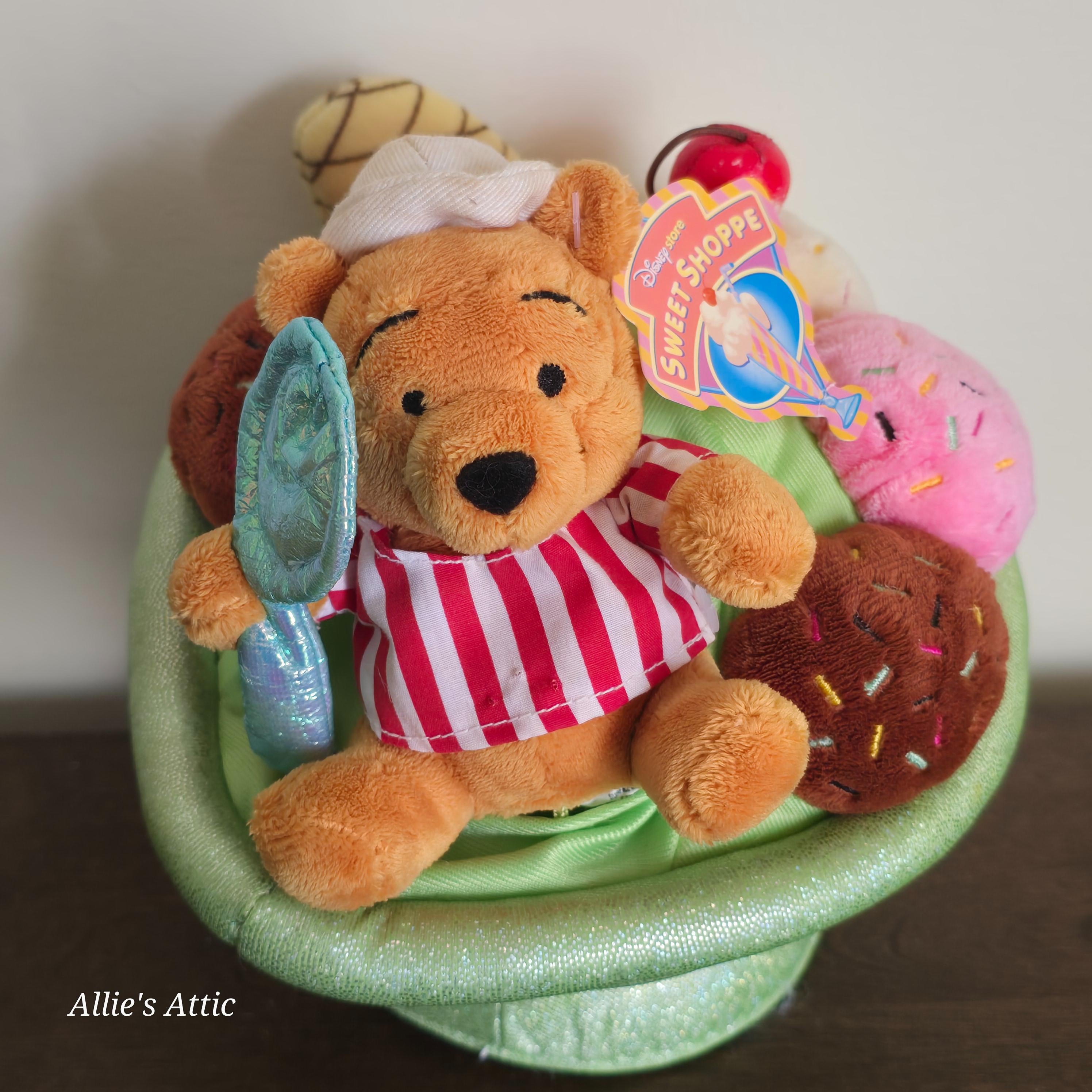 Disney Store Sweet Shop Winnie the Pooh Ice Cream Sundae Plush Stuffed ...