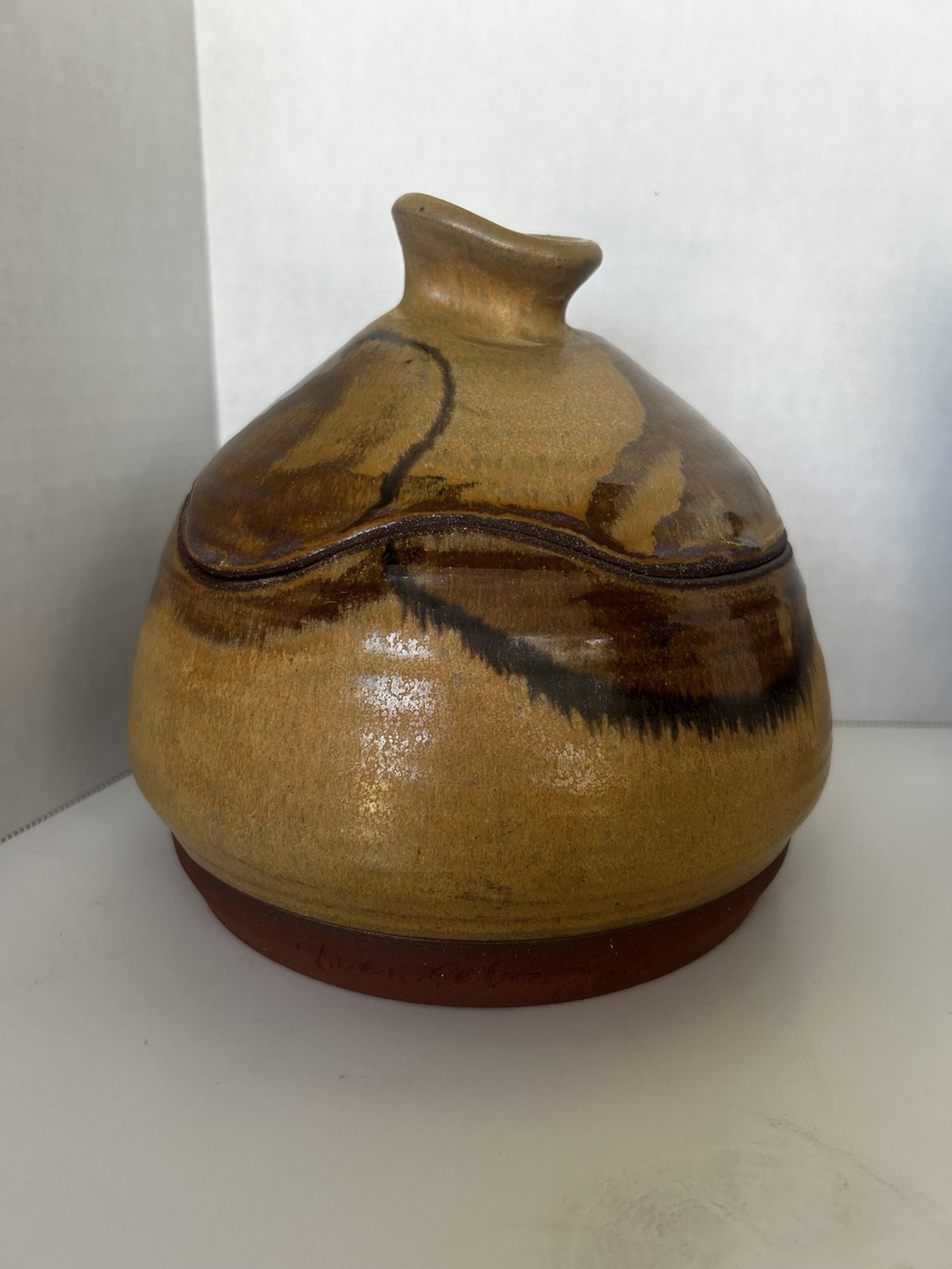 Studio Redware Pot With Lid Food And Oven Safe