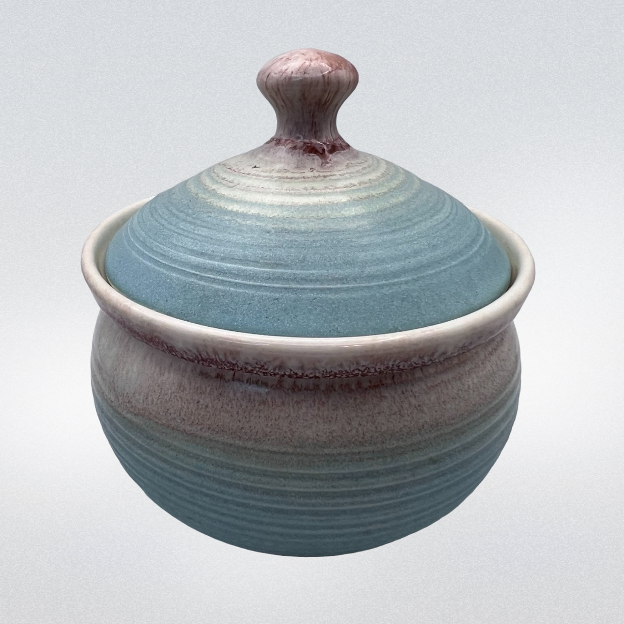 JK Dryden Pottery Lidded Jar 4.25”x 4.5”