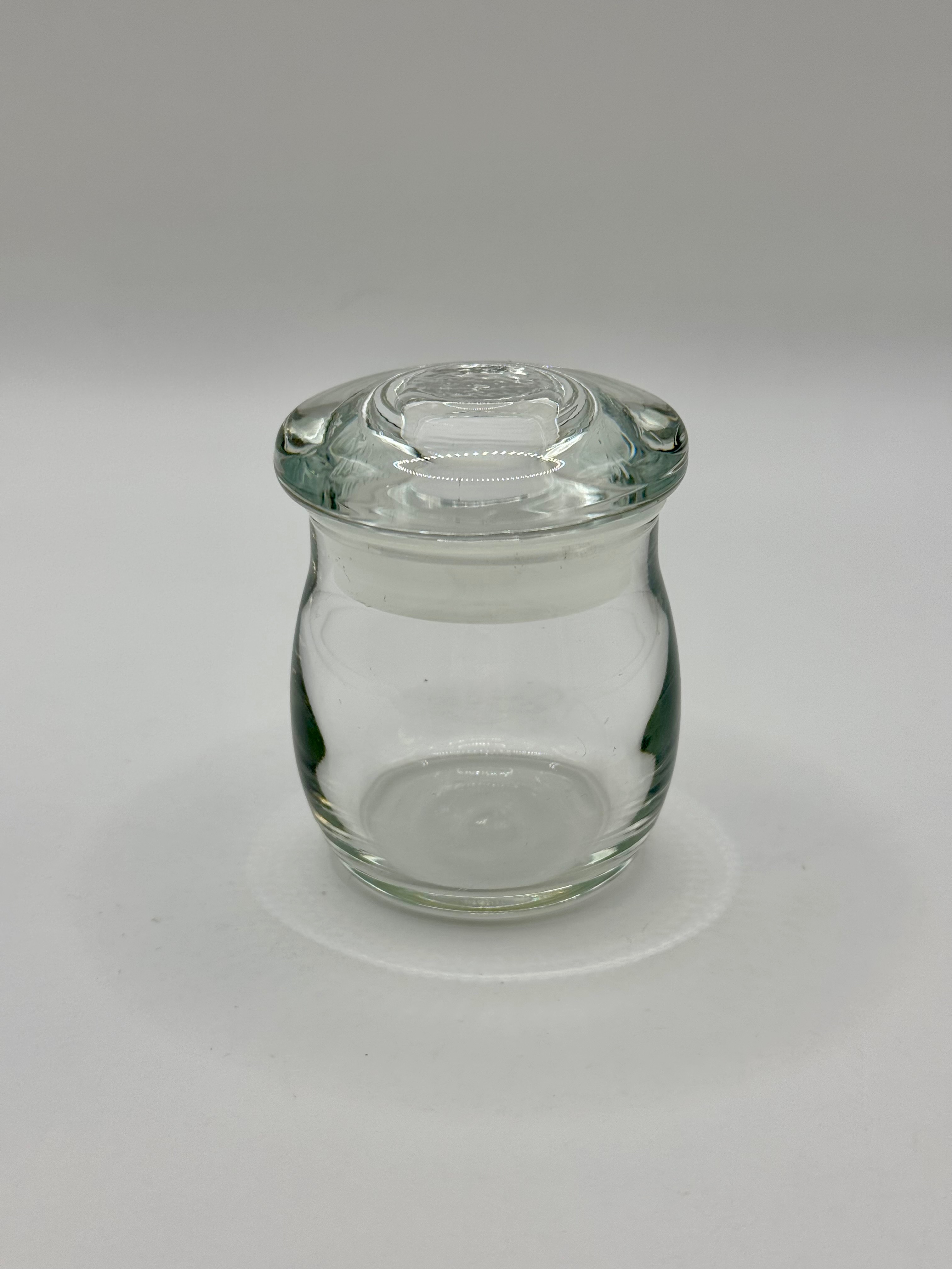 Vintage Clear Glass Apothecary Jar With Lid, Small Storage Candy ...