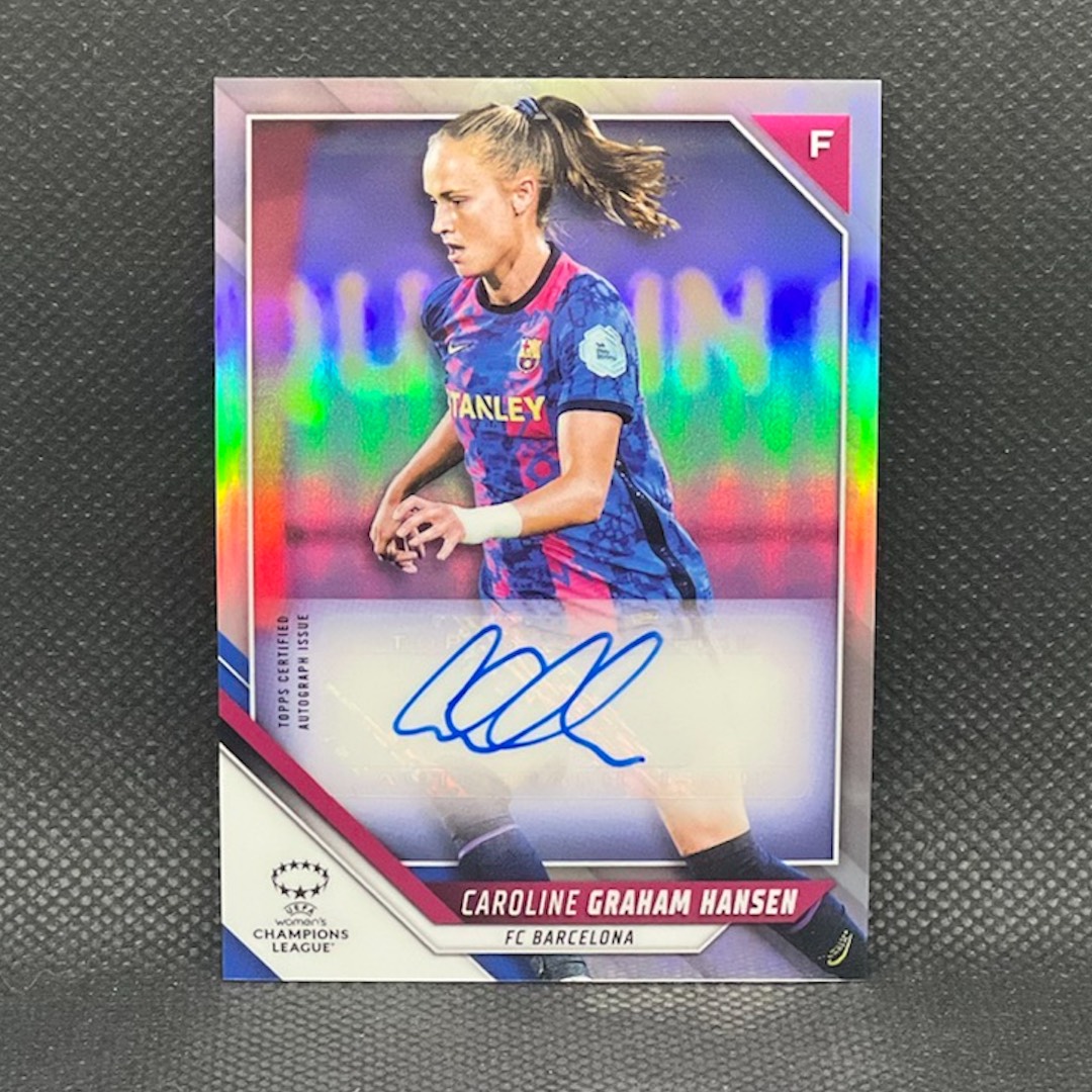 Caroline Graham Hansen 2021/22 Topps Chrome UEFA Women Autograph Soccer ...