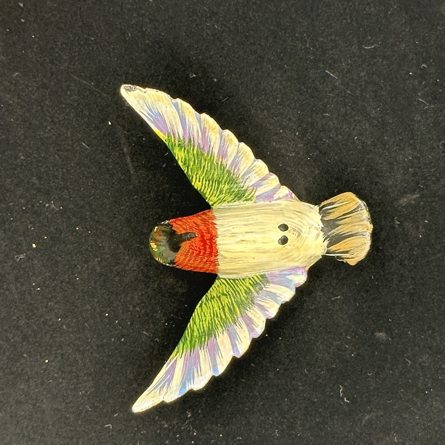 #202 Ruby Throated Hummingbird, Hanging Ornament, Maybe A Very Light ...