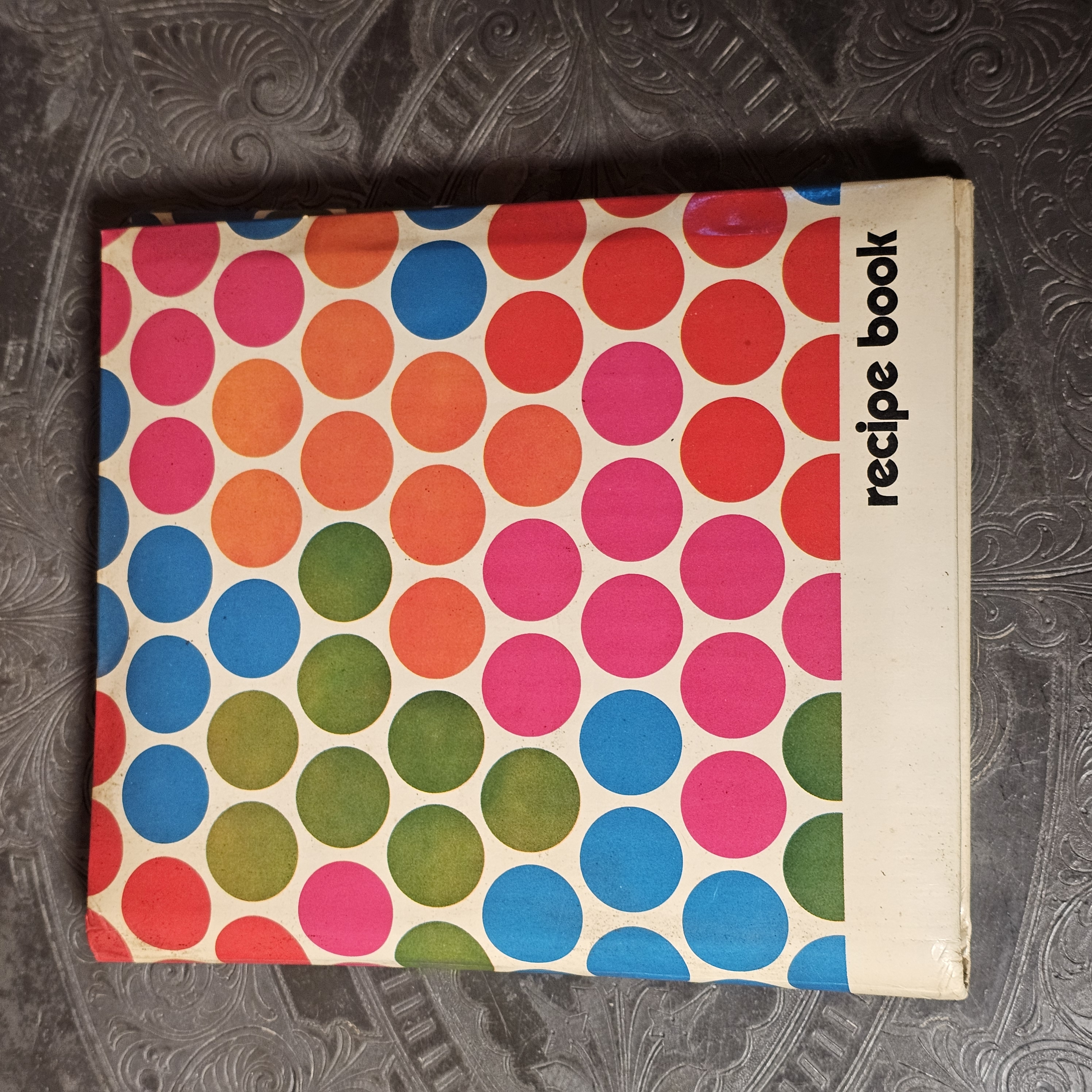 Retro Hand Written Recipe Album Polka Dot Cover 60s 70s Kitsch Cookbook ...