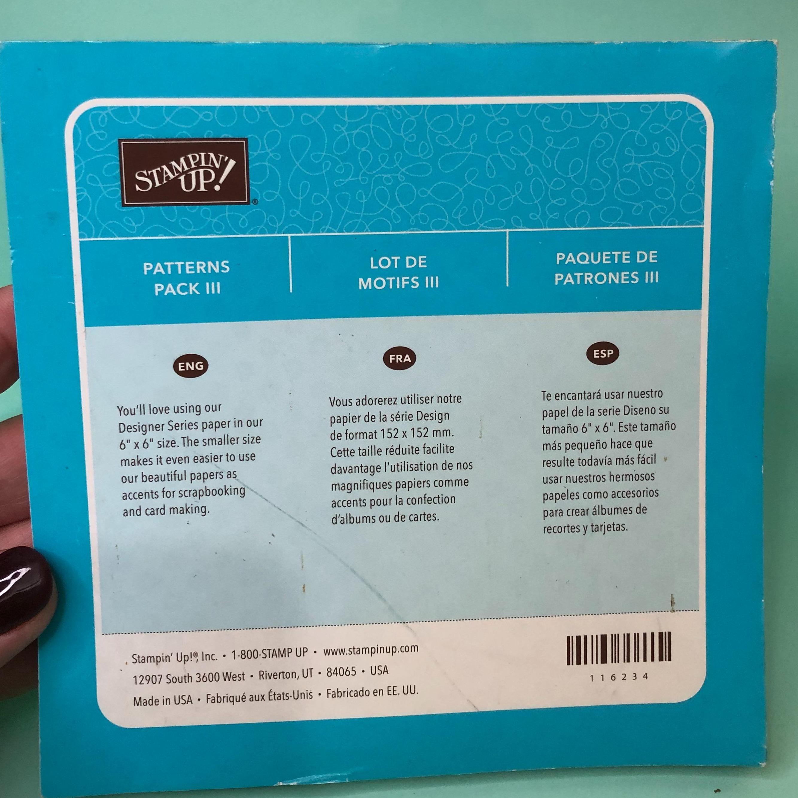 Stampin' Up! Patterns Pack III Designer Paper