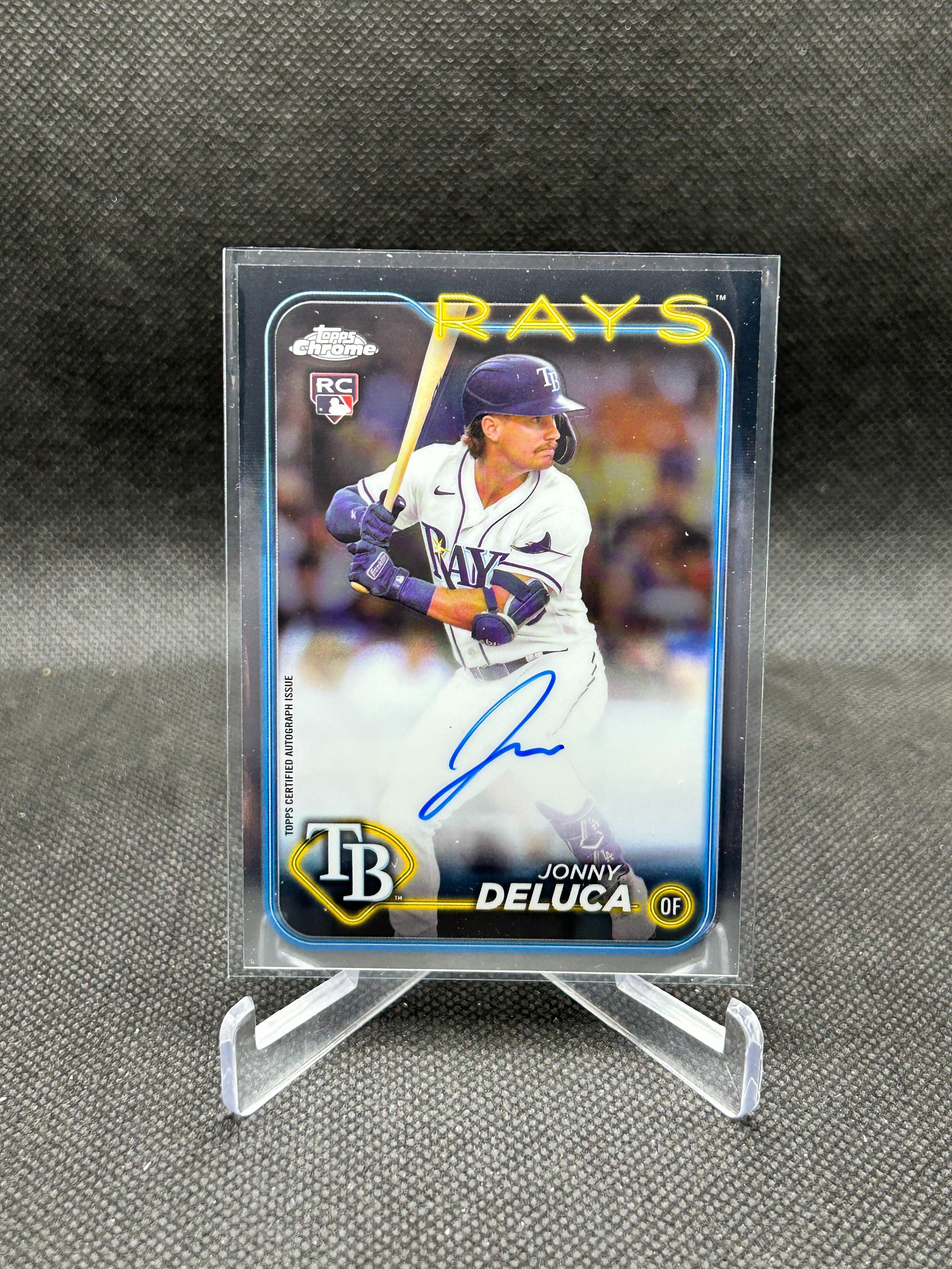 Jonny Deluca 2024 Topps Chrome Rookie Card Autograph - Tampa Bay Rays