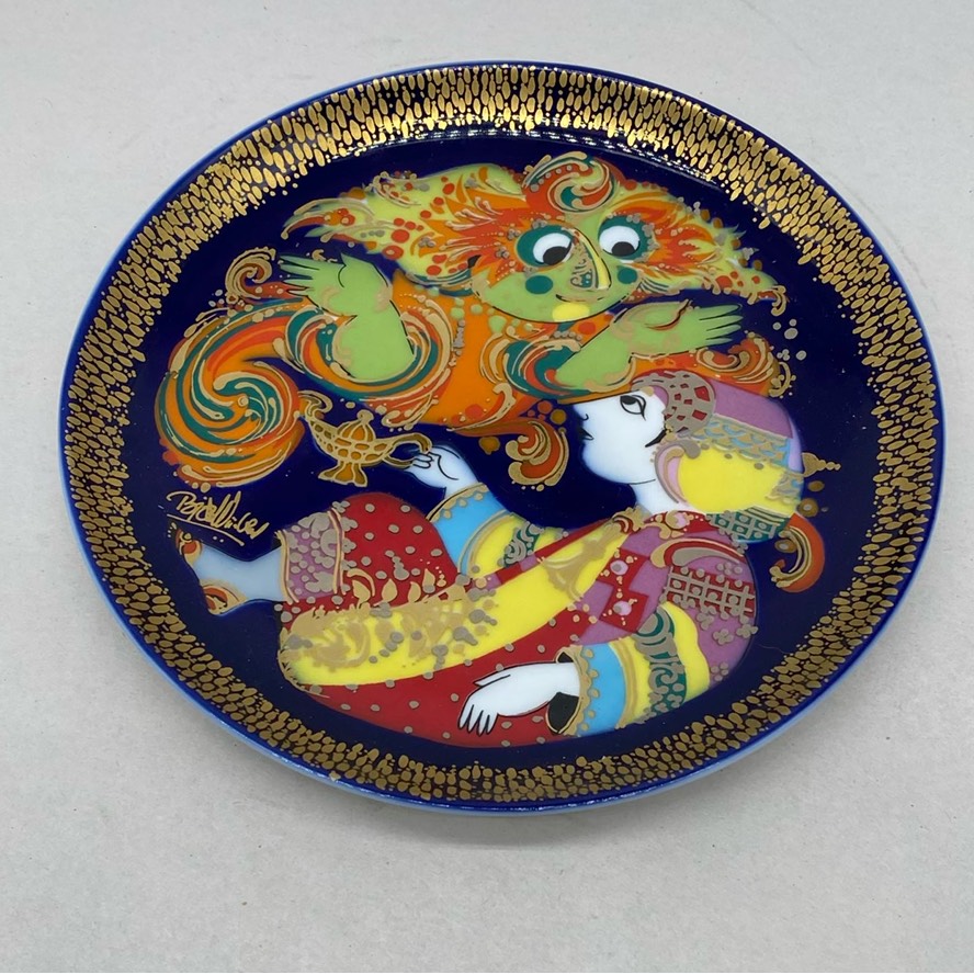 #2041 Bjorn Winblad Danish Ceramics Aladin Sammel-Teller Motiv I unBoxed