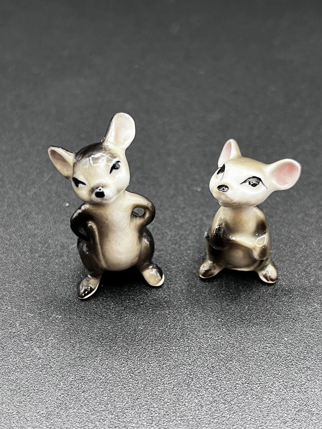 Mini Pair Of Bone China Mice