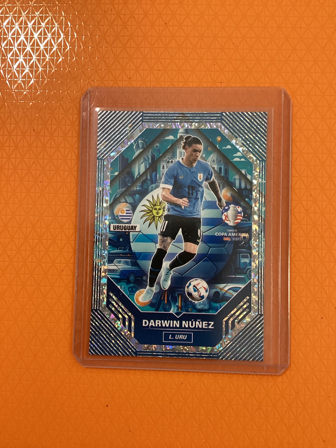 2024 COPA AMERICA USA Card EF Landmark - L. URU DARWIN NUÑEZ Uruguay Foil