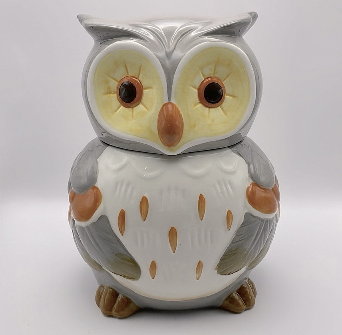 OWL!🦉 Pier 1 Imports, ceramic 2 piece cookie jar. Adorable!