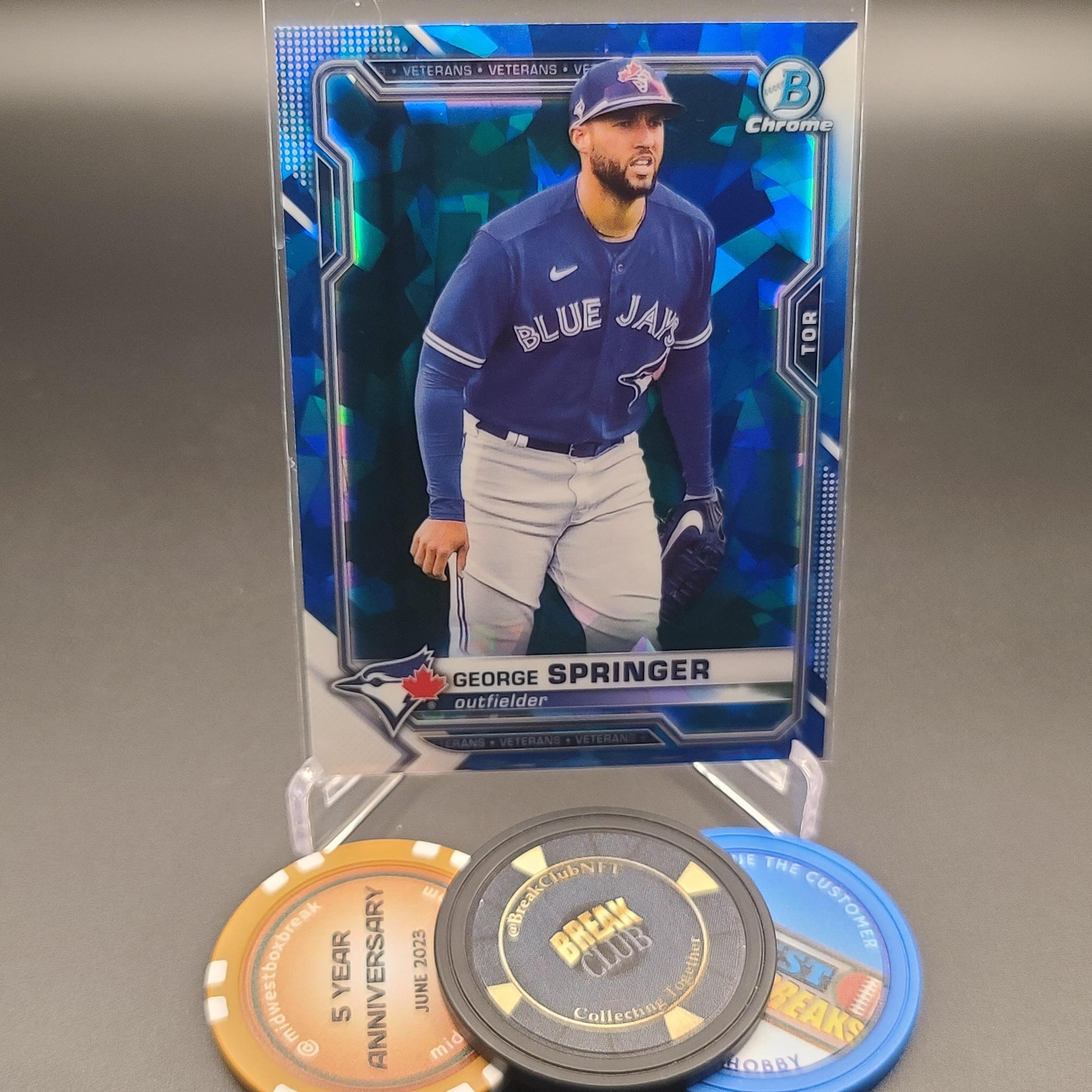 George Springer 2021 Bowman Chrome Sapphire Card #60 Seattle Toronto ...