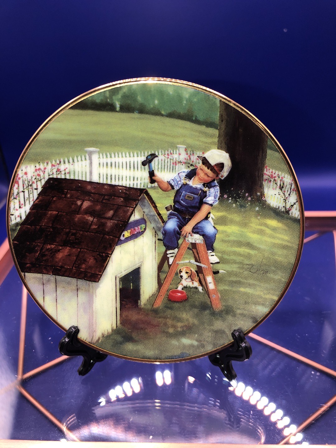 Americas Beloved Artist Donald Zolan Miniature Plate " Little boys, big ...