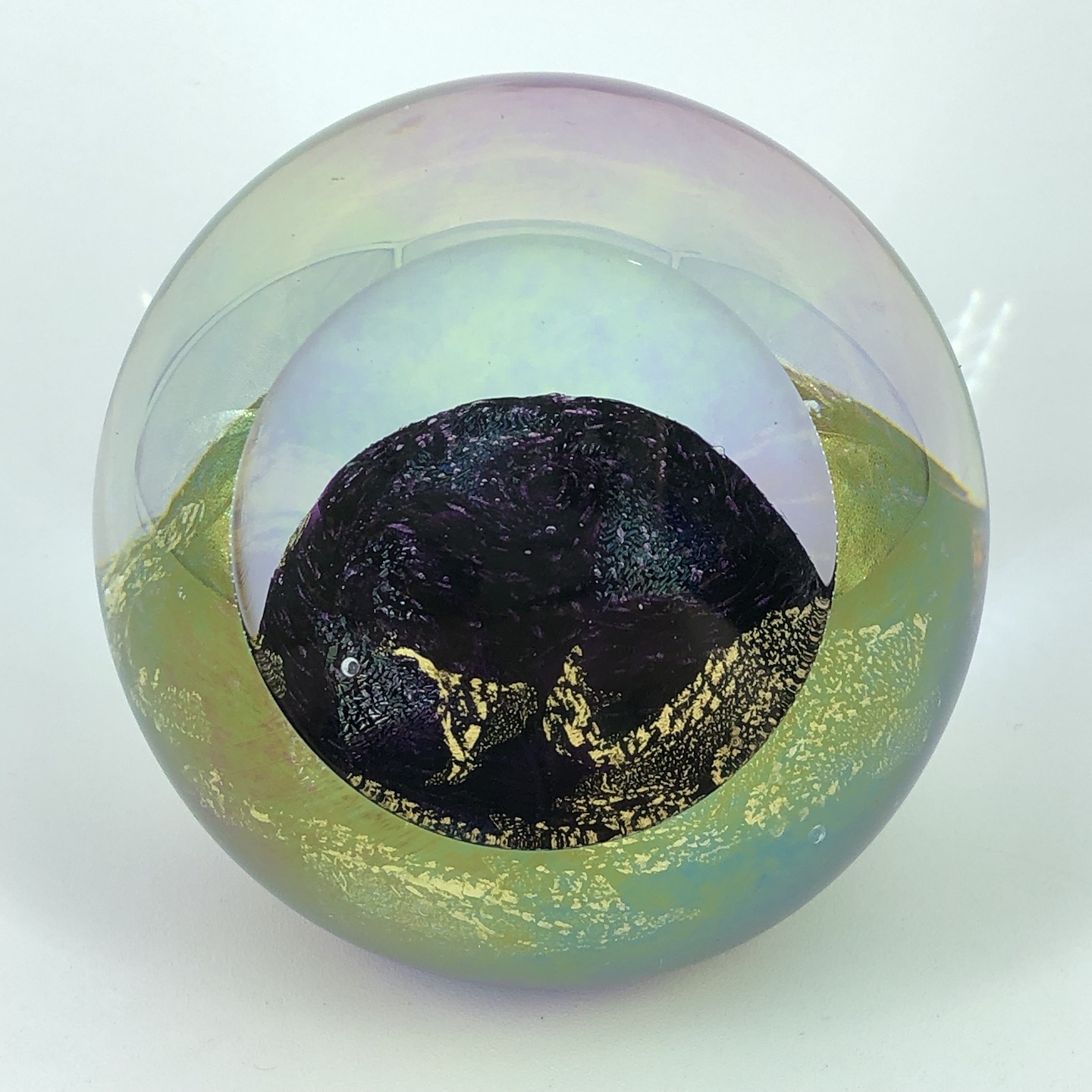Hand-Blown Glass Eye Studio Celestial Series Venus Paperweight