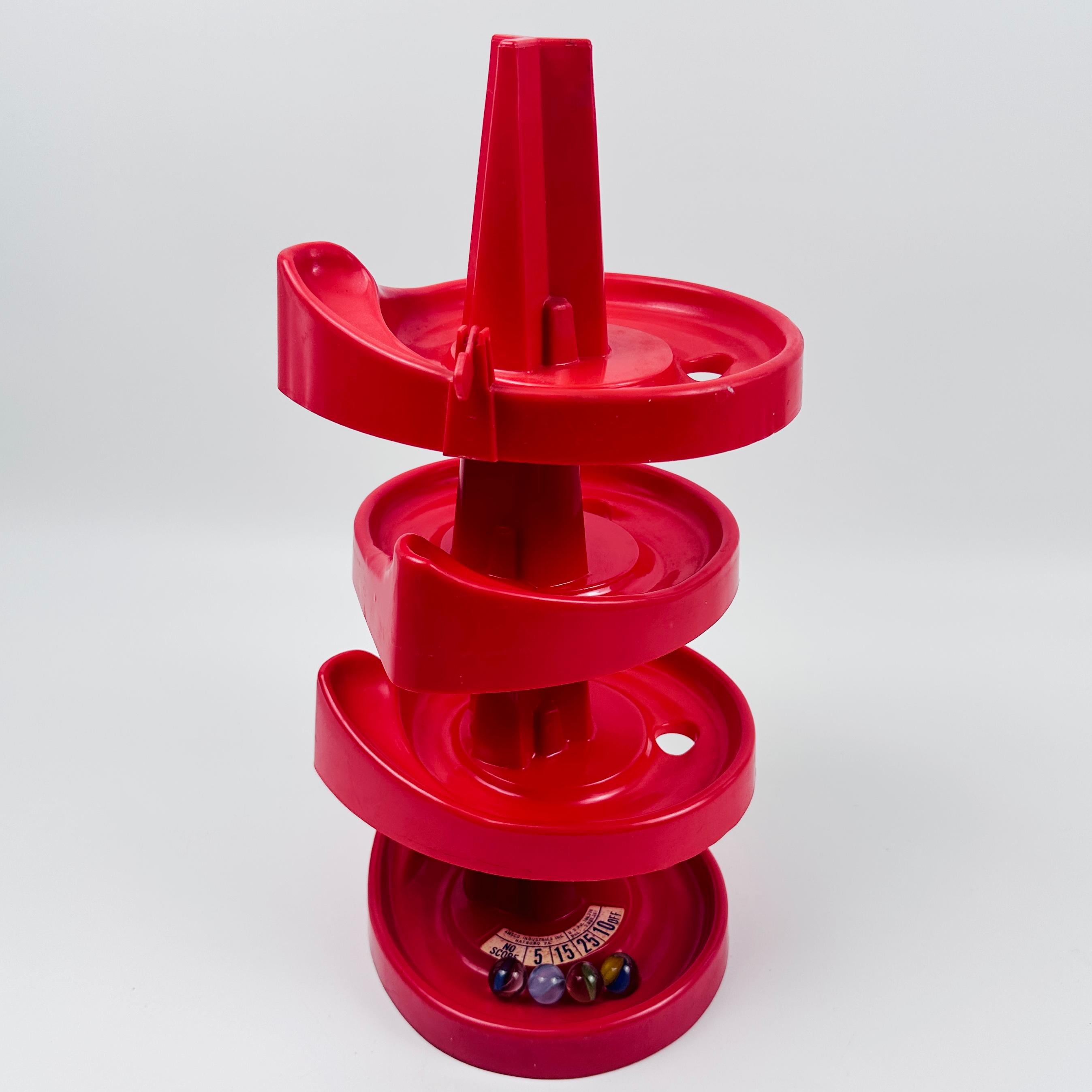 Vintage Amsco Marble Raceway Game with 4 Vintage Toy Marbles