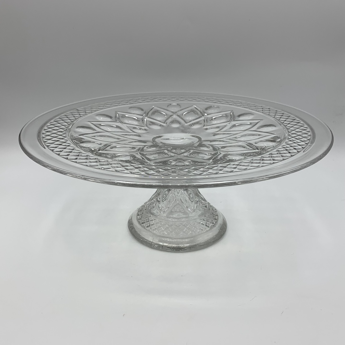 Imperial Glass Cape Cod Cake Stand with Rum Well