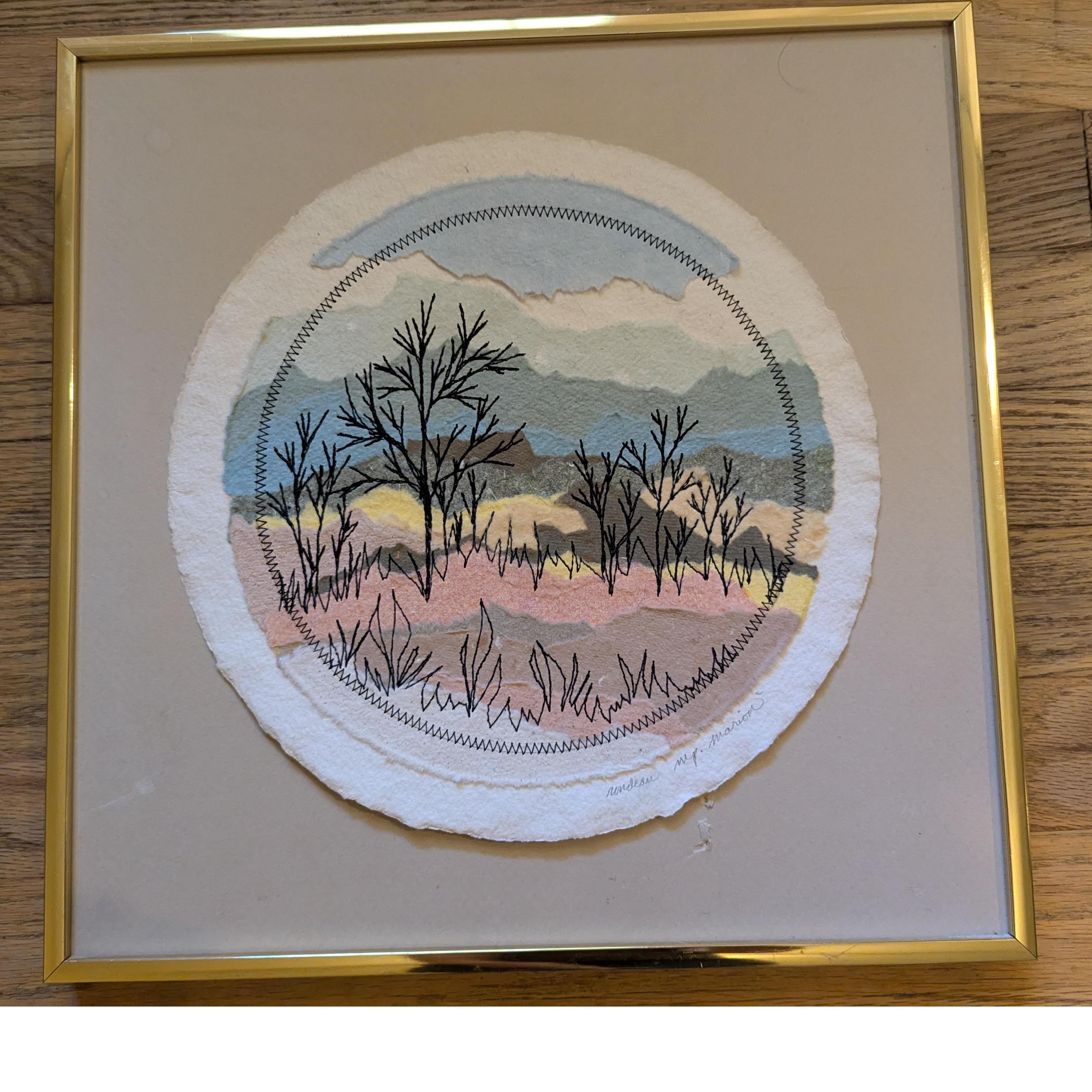 Vintage M.P. Marion Print and Pulper Paper Mill Collage Mixed Media ...