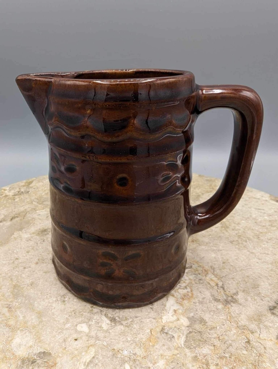 Marcrest Oven-Proof Daisy Dot Stoneware Pitcher 4" Tall