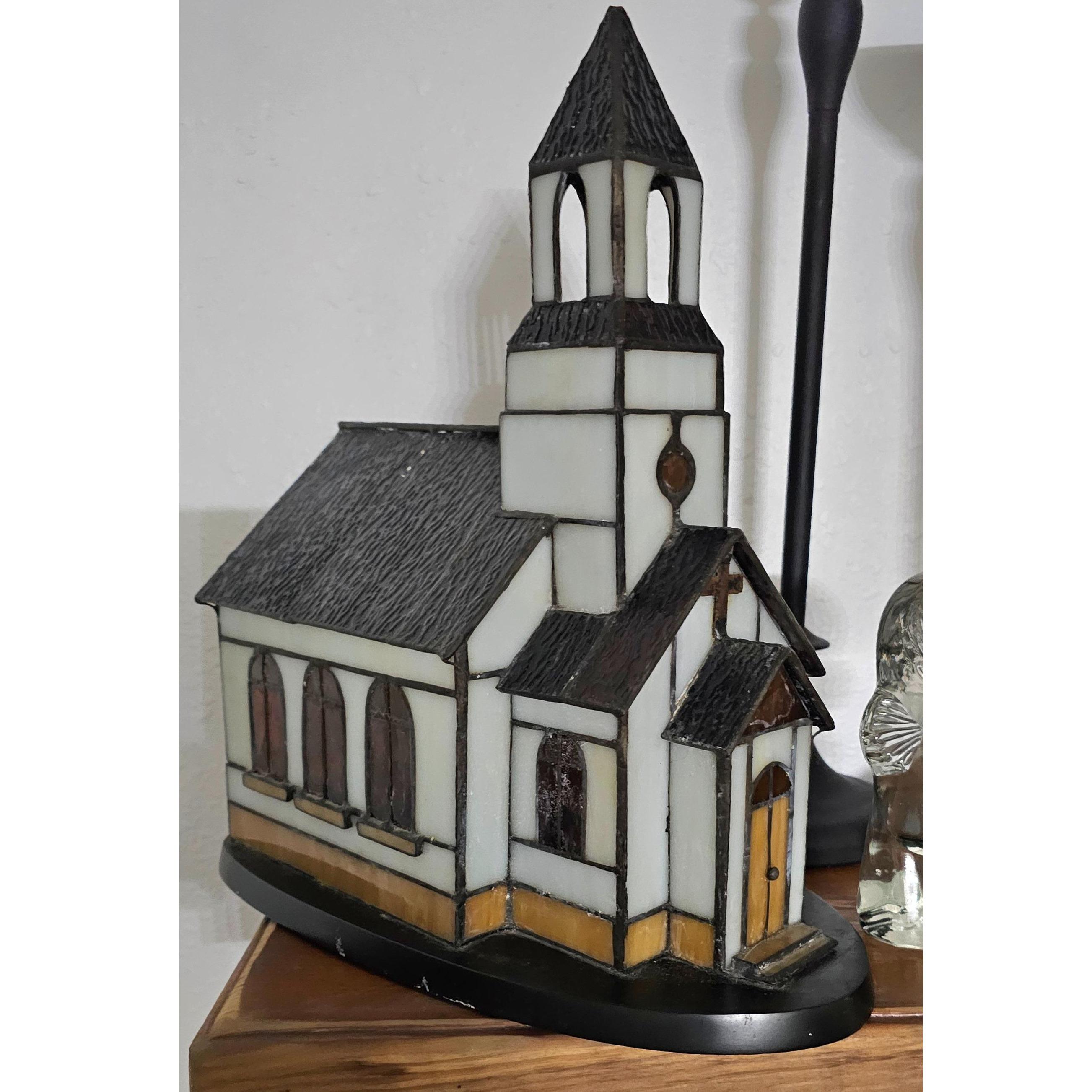 #21 Beautiful Stain Glass Light Up Church