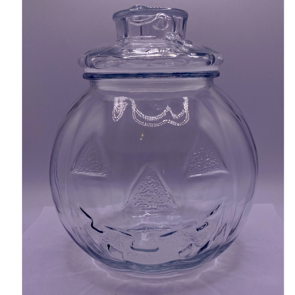352. Vintage Libby Glass Pumpkin Candy/Cookie Jar